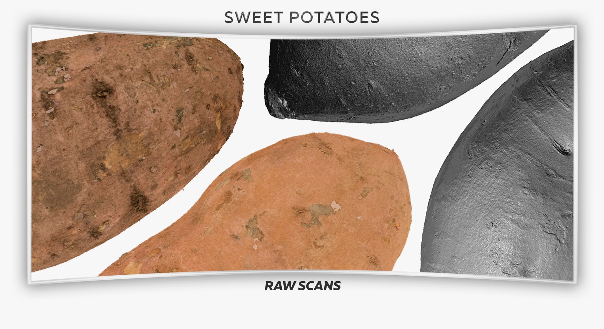 3D Model Sweet Potatoes Collection 03 - 2 Models RAW Scans - TurboSquid ...