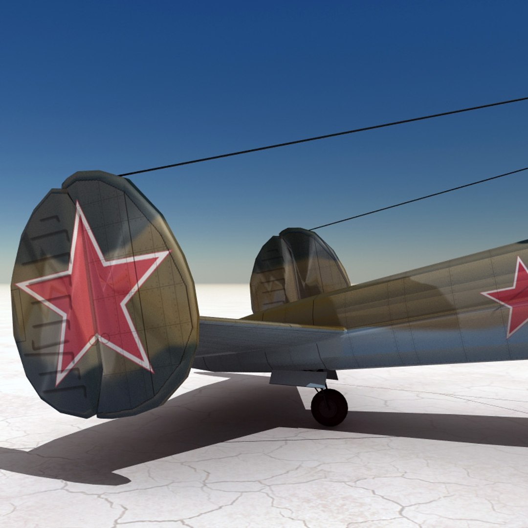 petlyakov pe-2 bomber 3d model