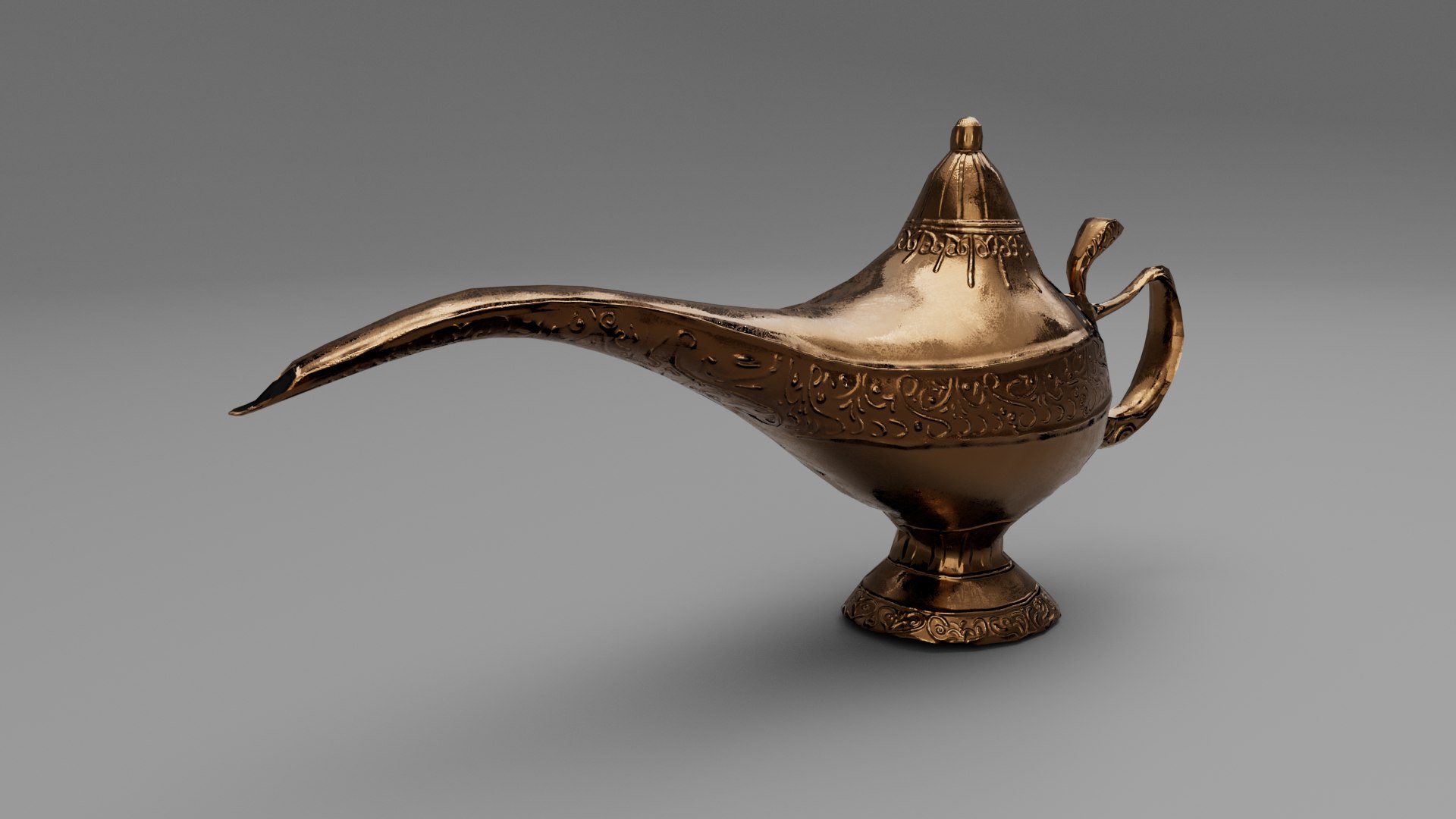 3D model Aladdin Lamp - Game Ready - TurboSquid 2141866