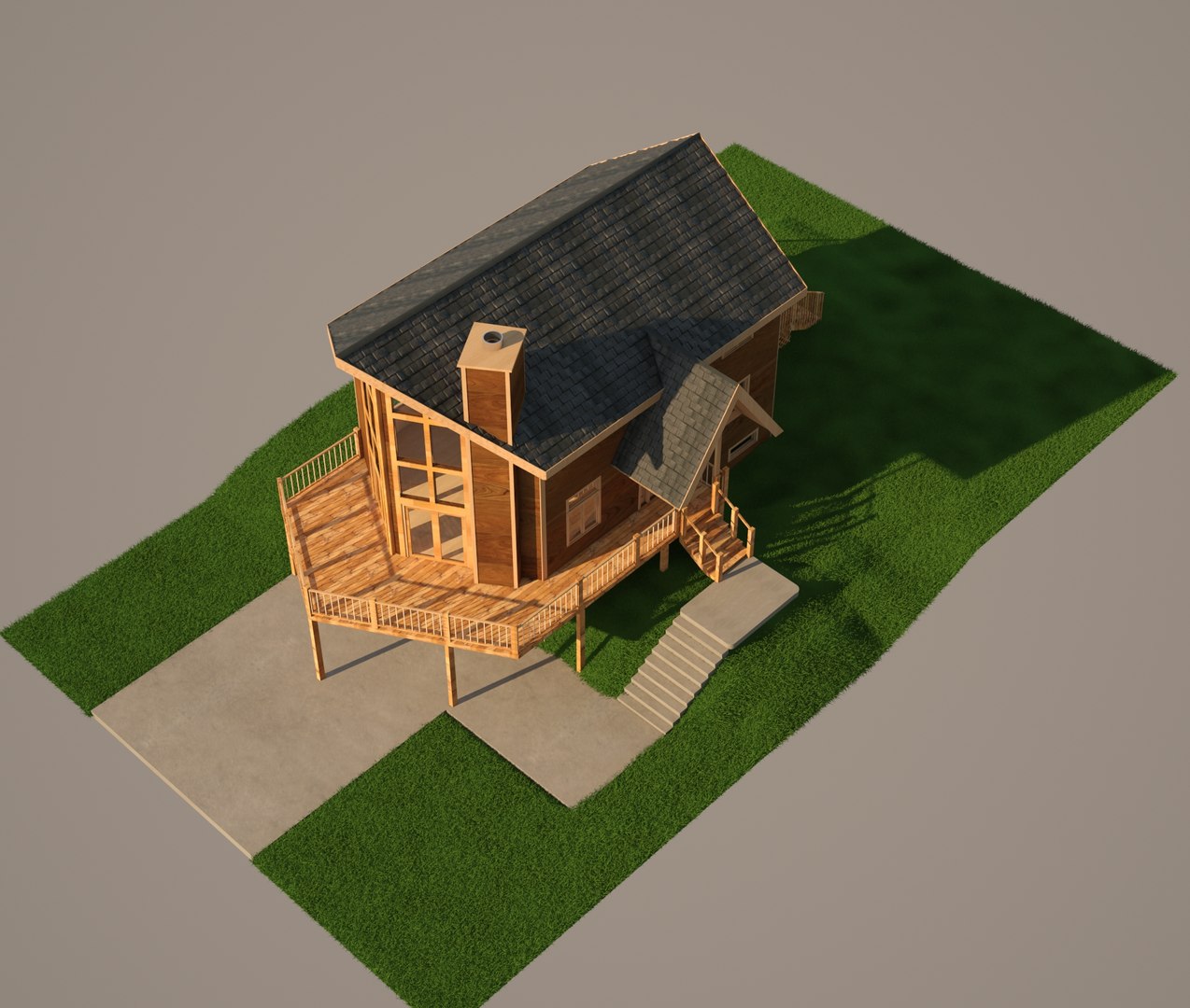 3D Cabin Architectural Interior Model - TurboSquid 1362326