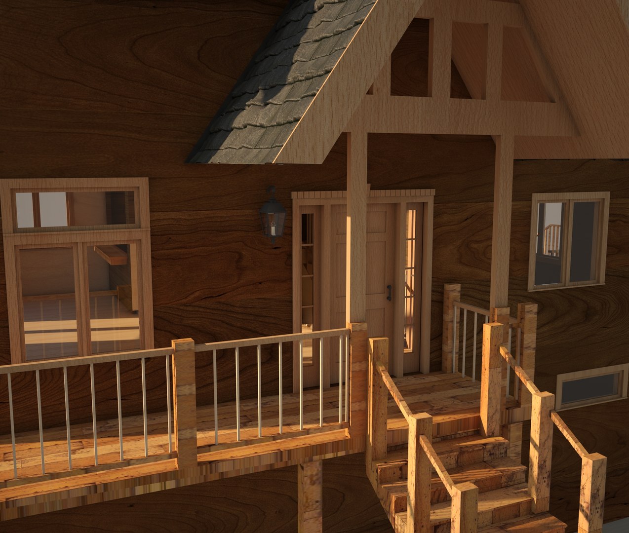 3D Cabin Architectural Interior Model - TurboSquid 1362326