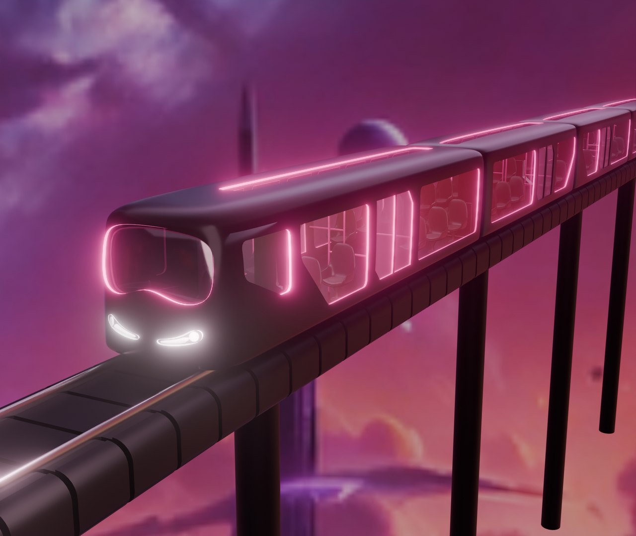 Sci-Fi Metro Train 3D - TurboSquid 2262098