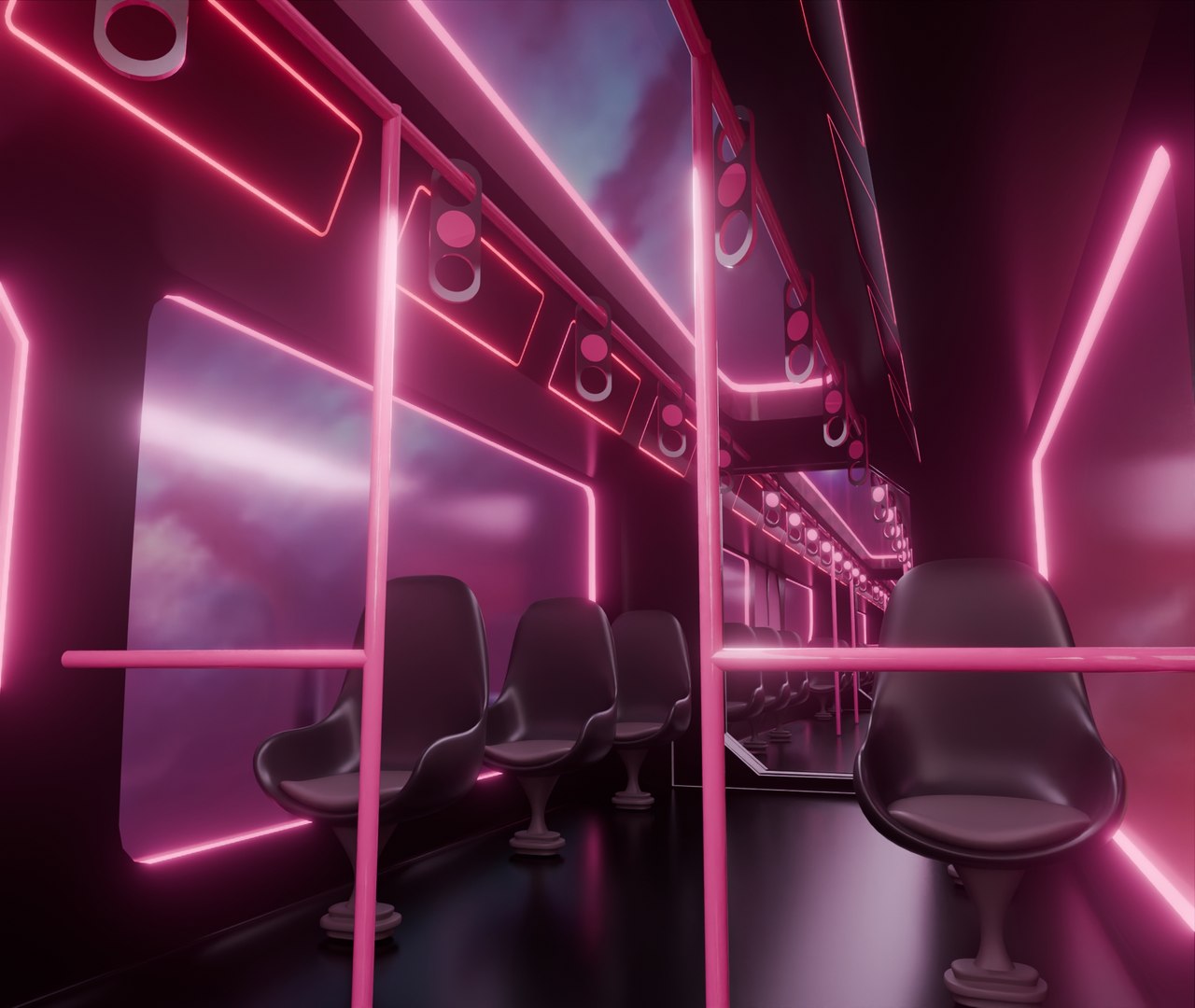 Sci-Fi Metro Train 3D - TurboSquid 2262098