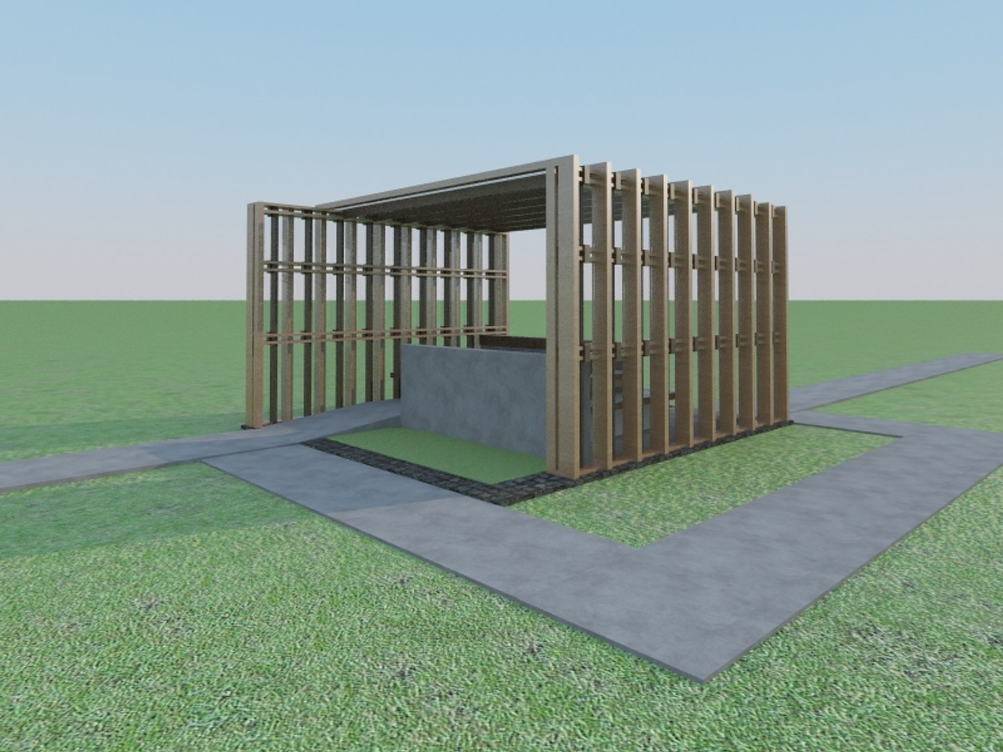 3ds max garden house