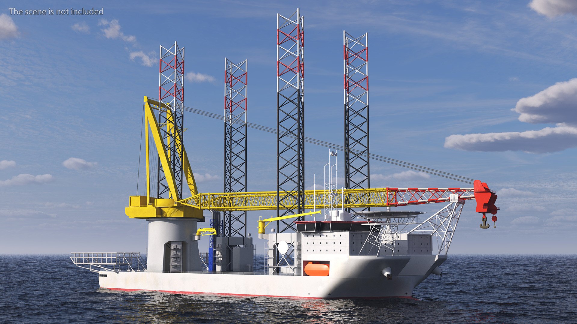 3D Crane For Floating Construction Vessel - TurboSquid 2239313