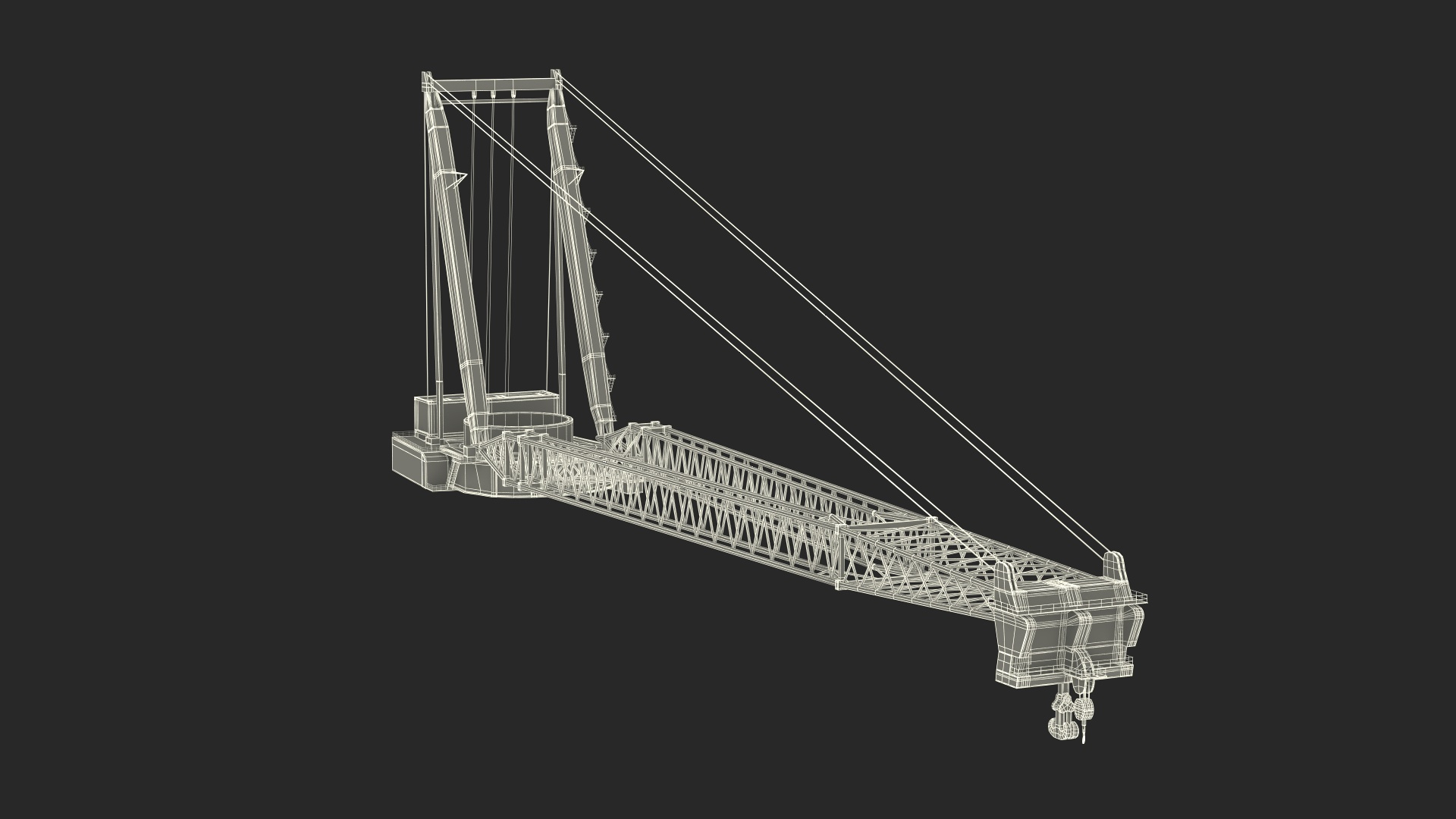 3D Crane For Floating Construction Vessel - TurboSquid 2239313