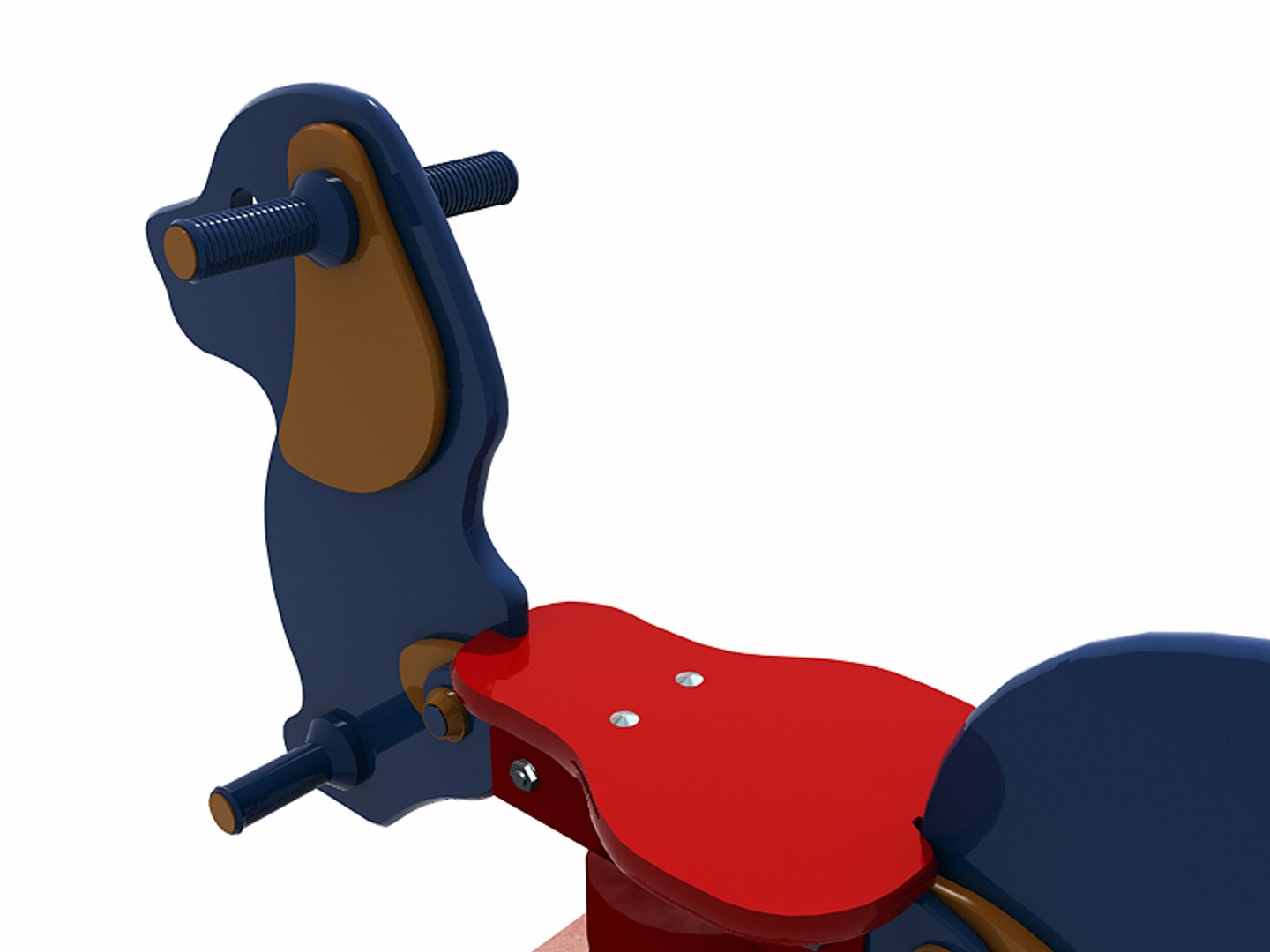 3d model spring rocking dog