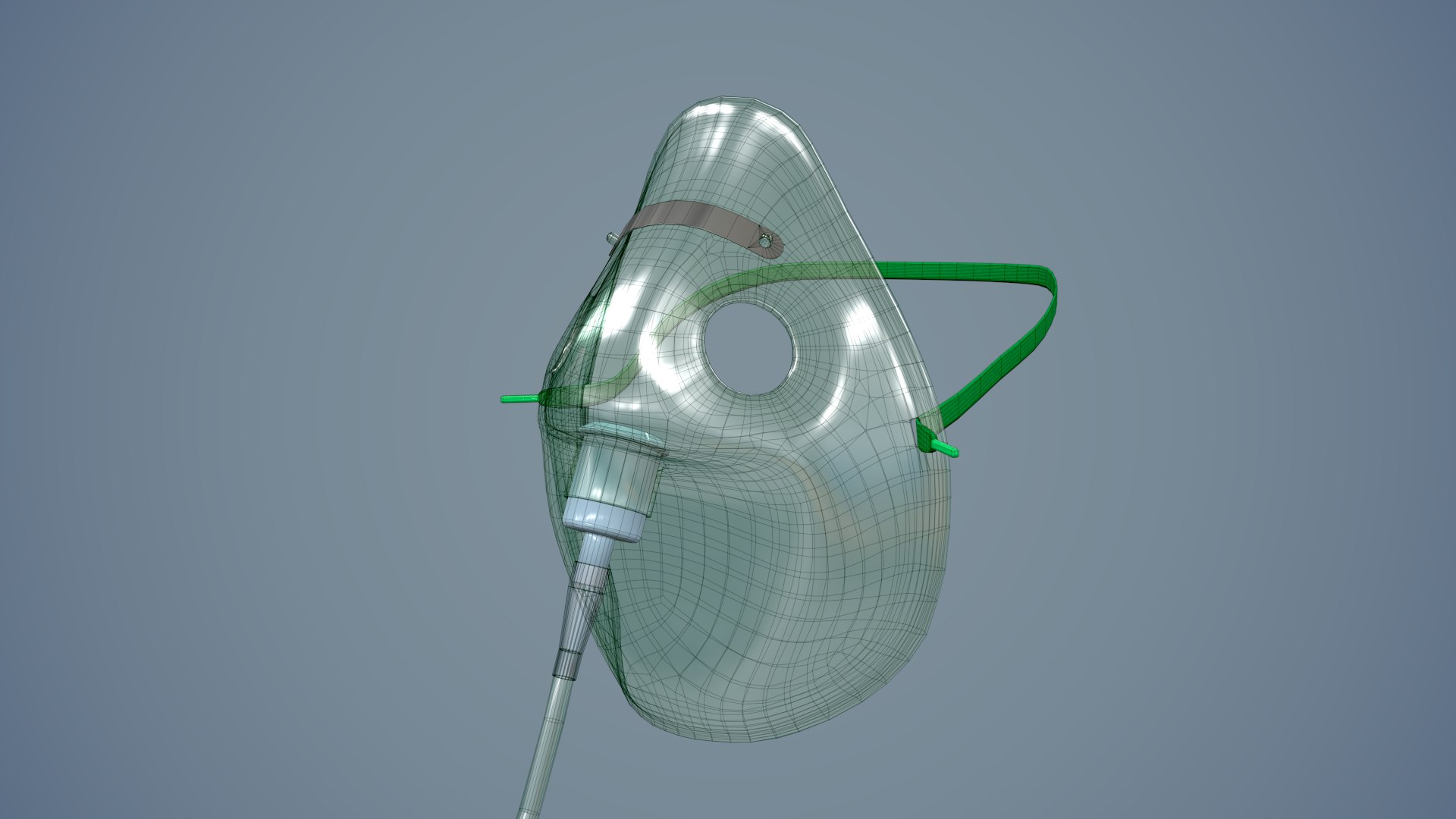 3D Model Oxygen Mask Low-poly - TurboSquid 2084773