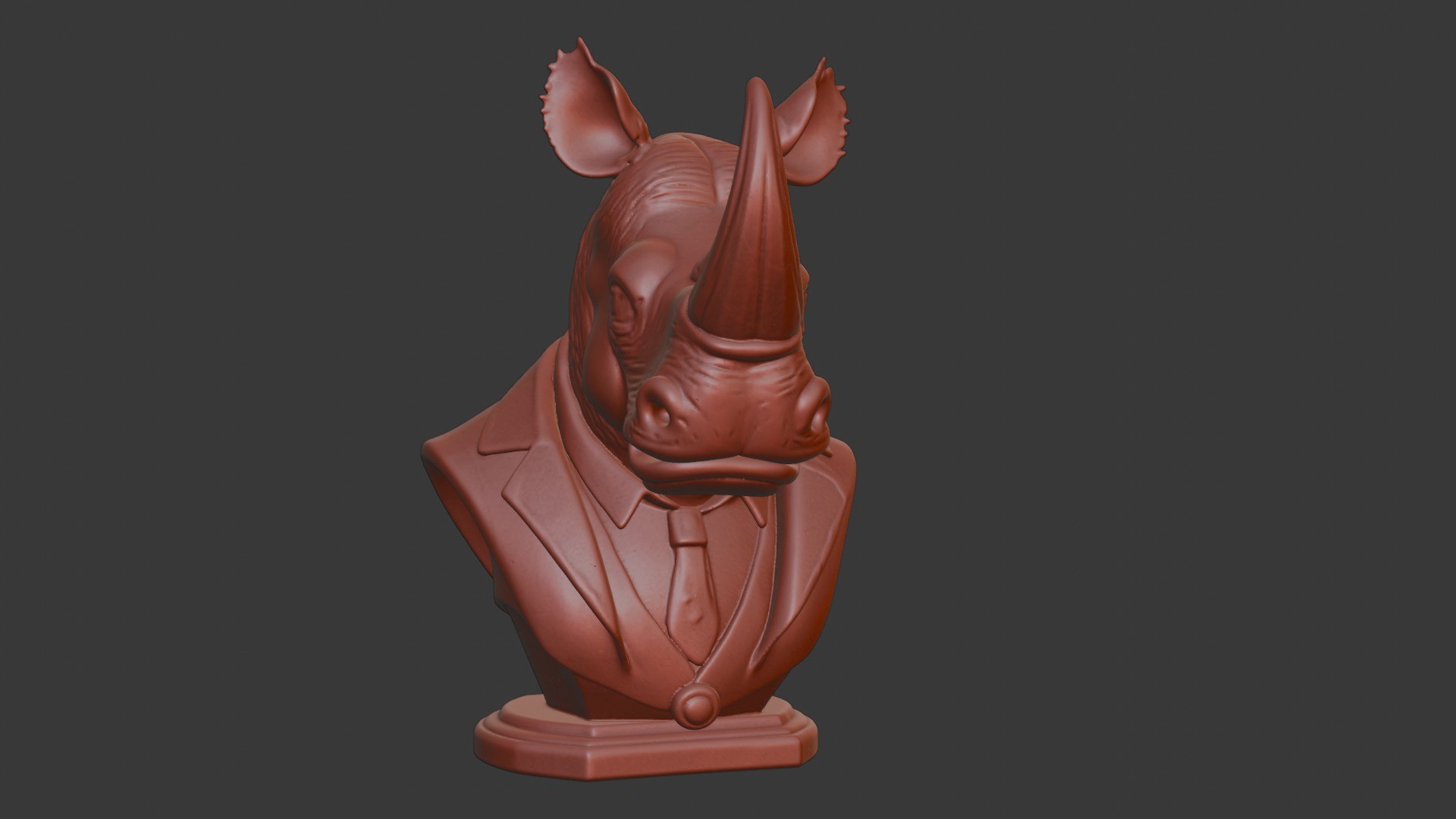 Dapper Rhino Bust 3D Printable STL Model 3D Model - TurboSquid 2464418