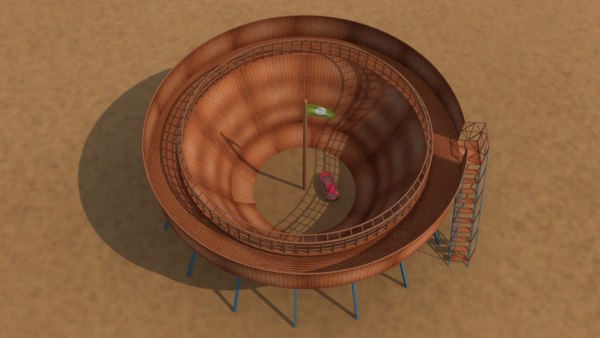 modelo 3d Truco con el coche del Muro de la Muerte - TurboSquid 2185645