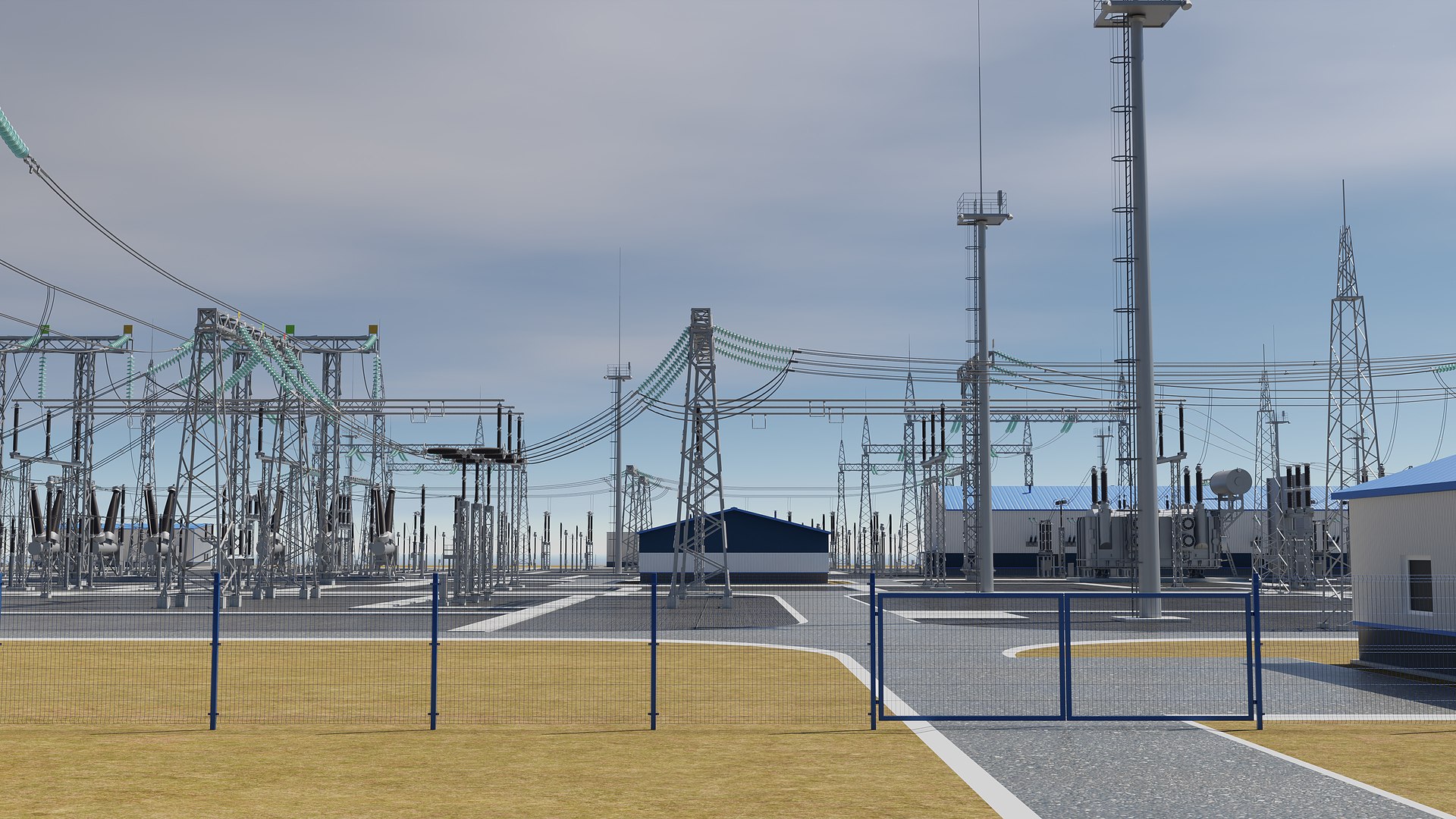 Power substation kitbash 3D - TurboSquid 1966120