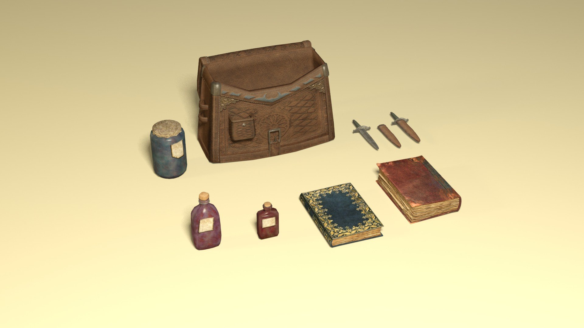 Magic Adventurer Bag With Tools 3D Model - TurboSquid 1970085