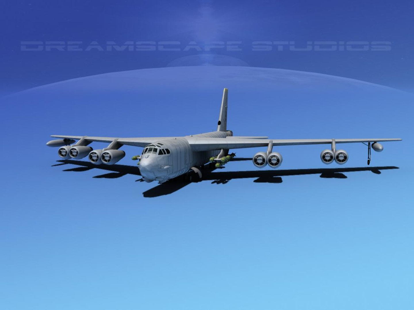 Boeing B-52 Stratofortress Bomber 3d Model