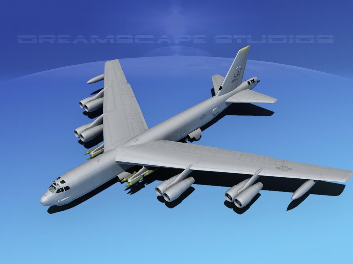 Boeing B-52 Stratofortress Bomber 3d Model