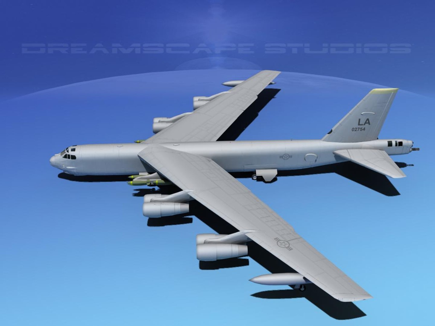 boeing b-52 stratofortress bomber 3d model