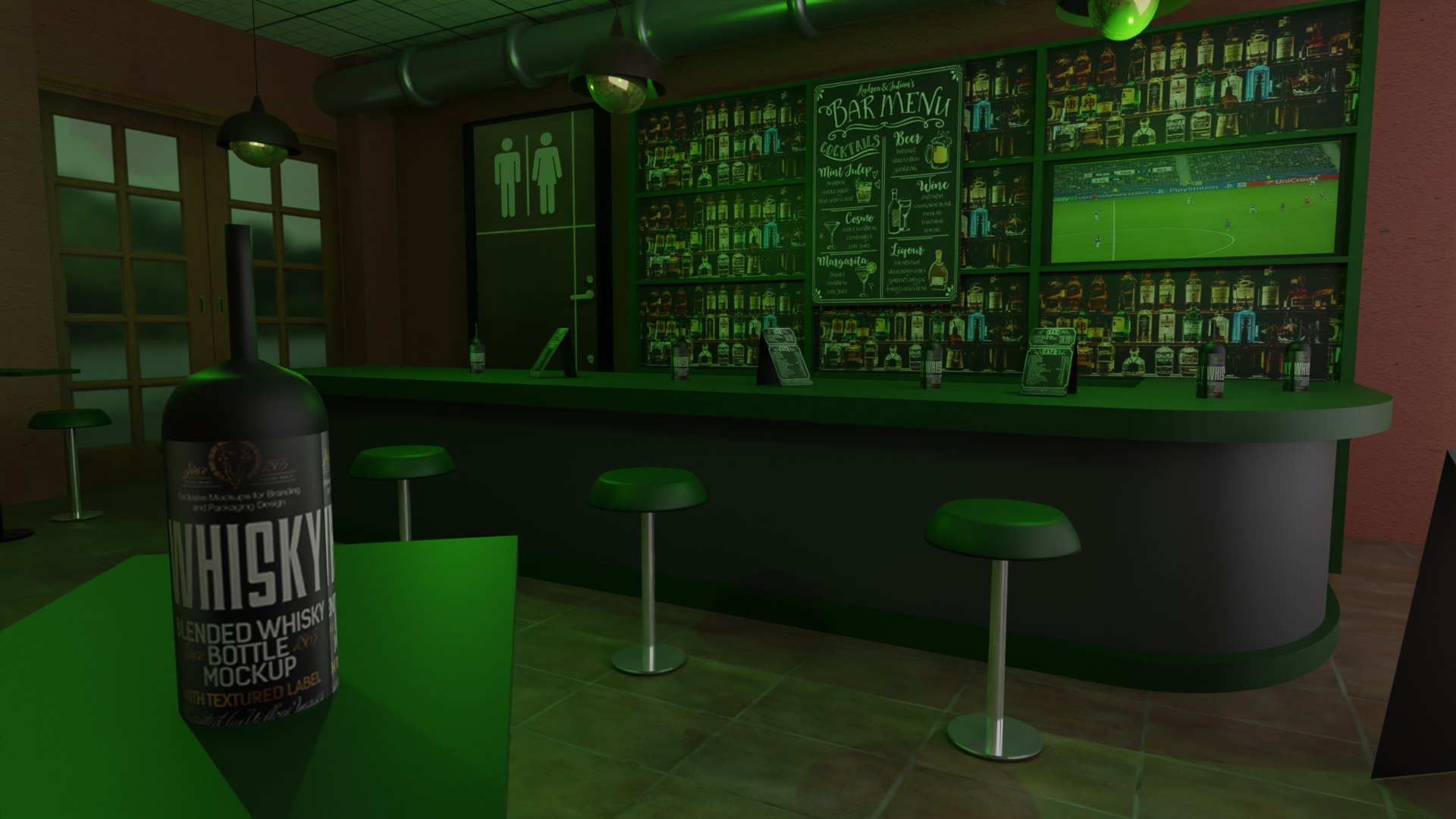 3D Bar Cafe Restaurant Pub Model - TurboSquid 2132071