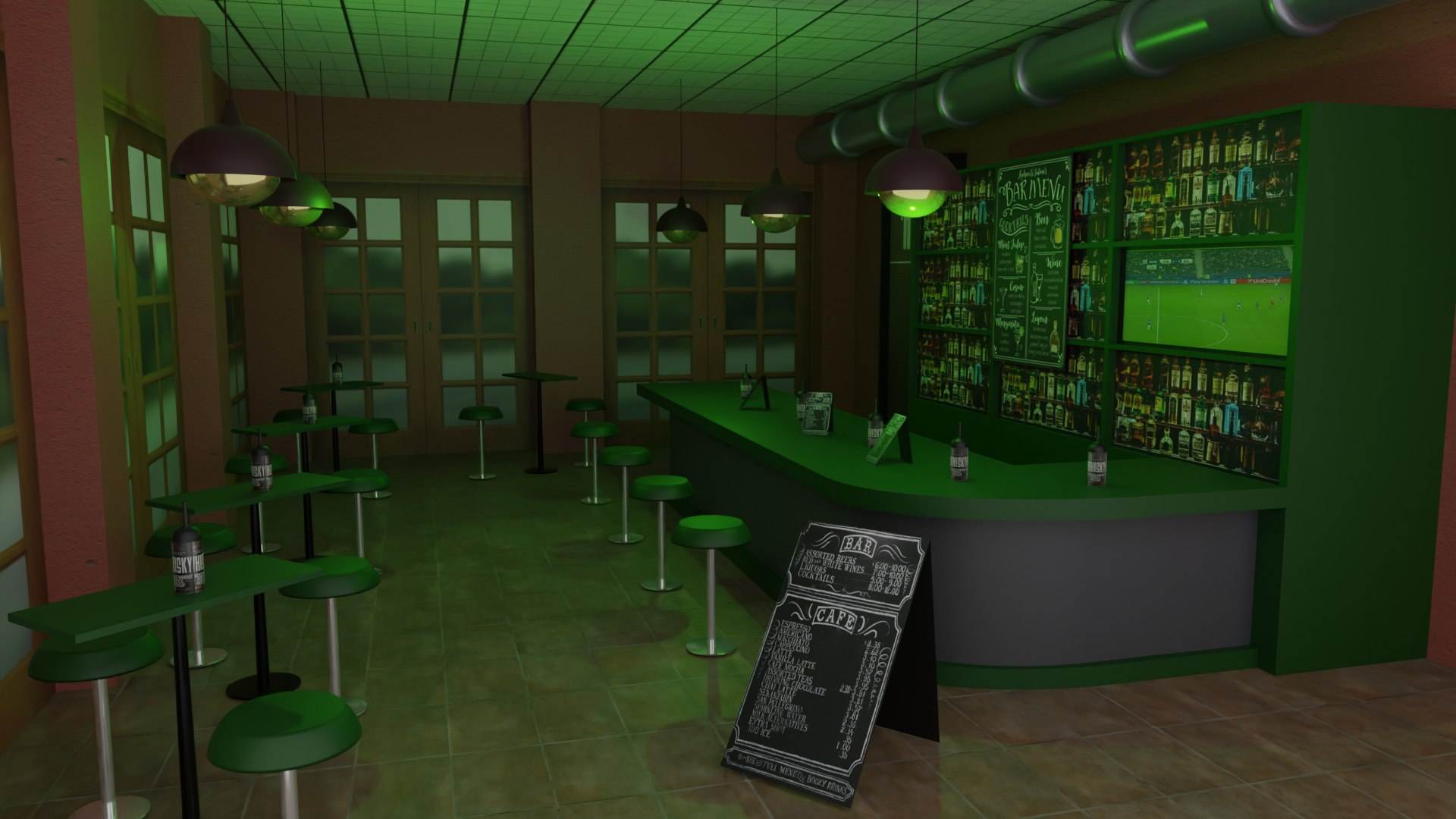 3D Bar Cafe Restaurant Pub Model - TurboSquid 2132071