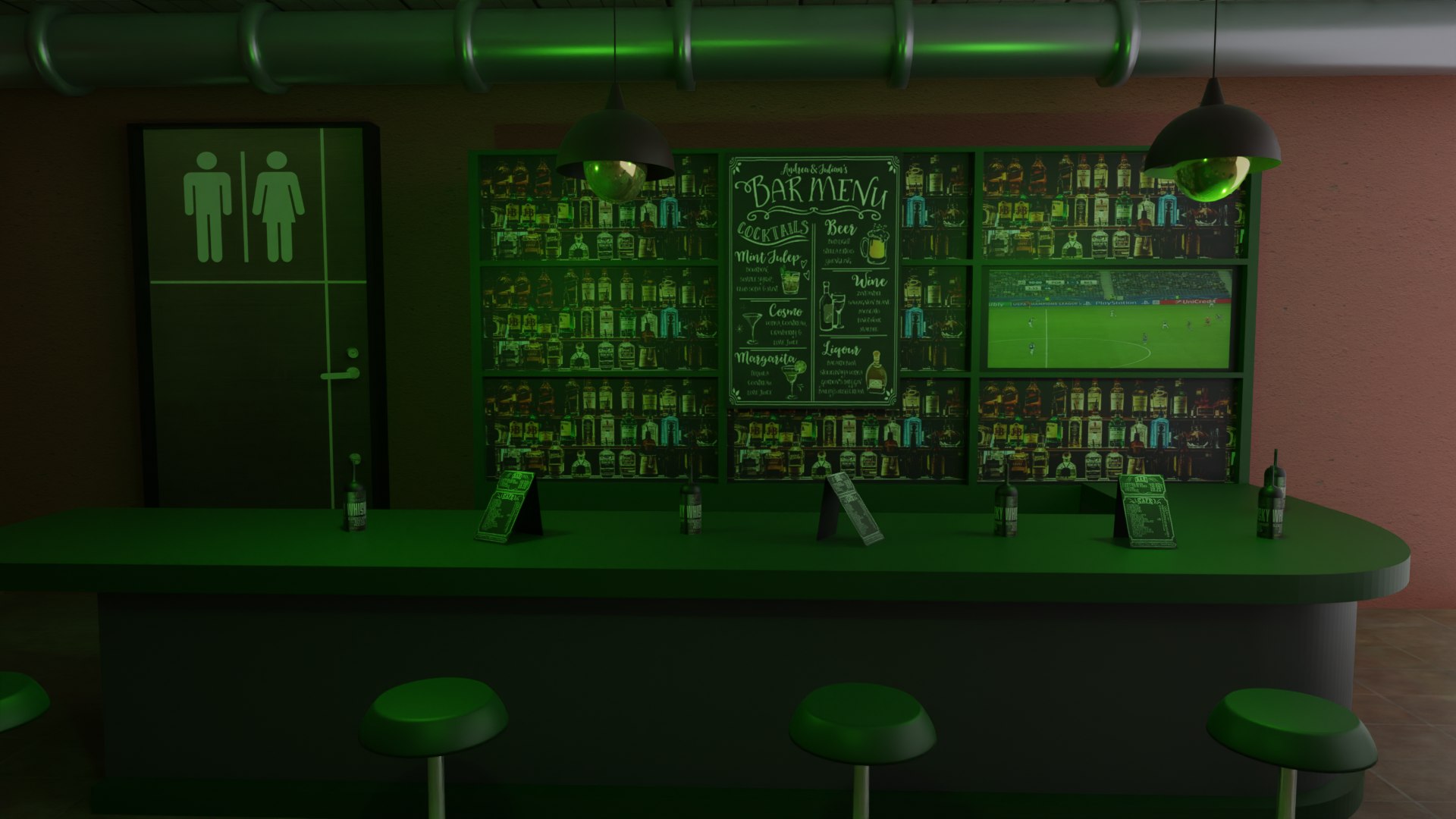 3D Bar Cafe Restaurant Pub Model - TurboSquid 2132071