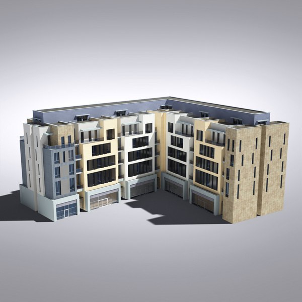 modern generic building 3d model