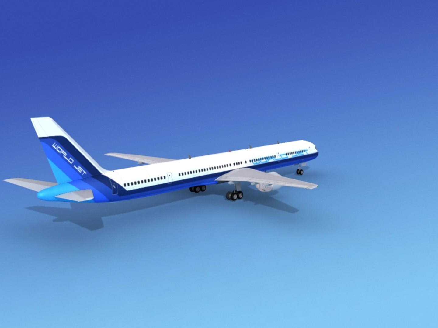 Airline Boeing 757 757-300 3d Model