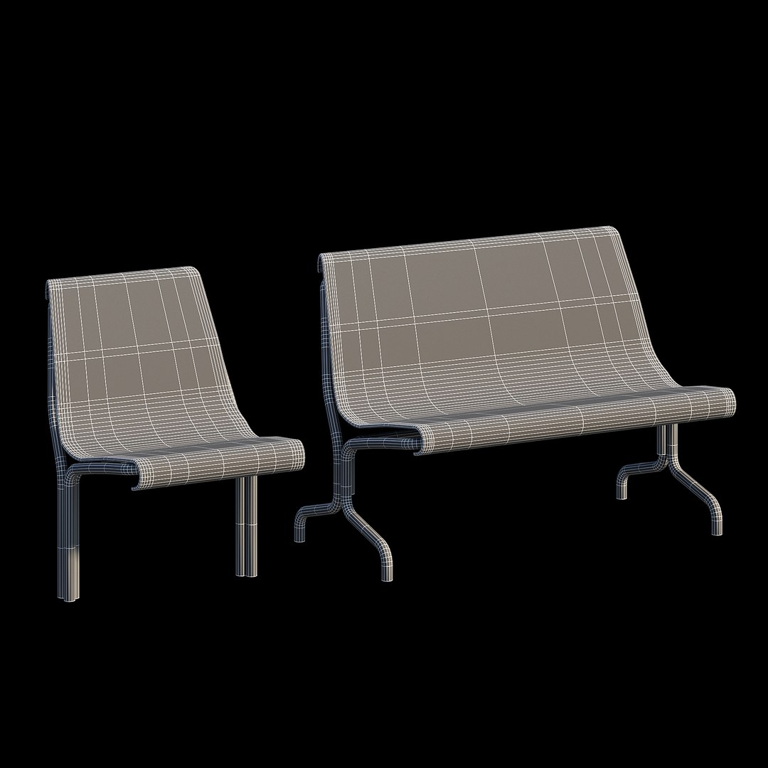 3D Contour Bench Metal - TurboSquid 2080854