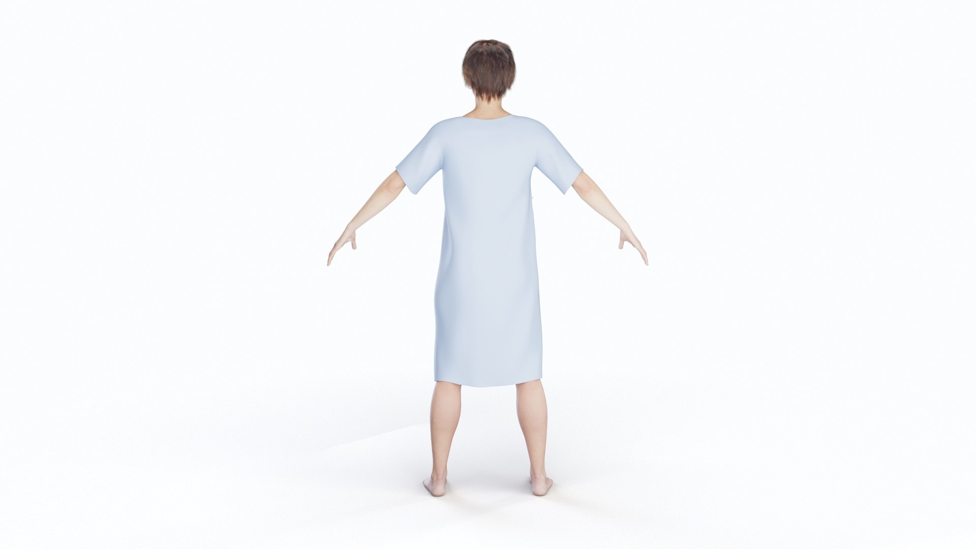 Female Patient Clothing 3D Model - TurboSquid 2169596