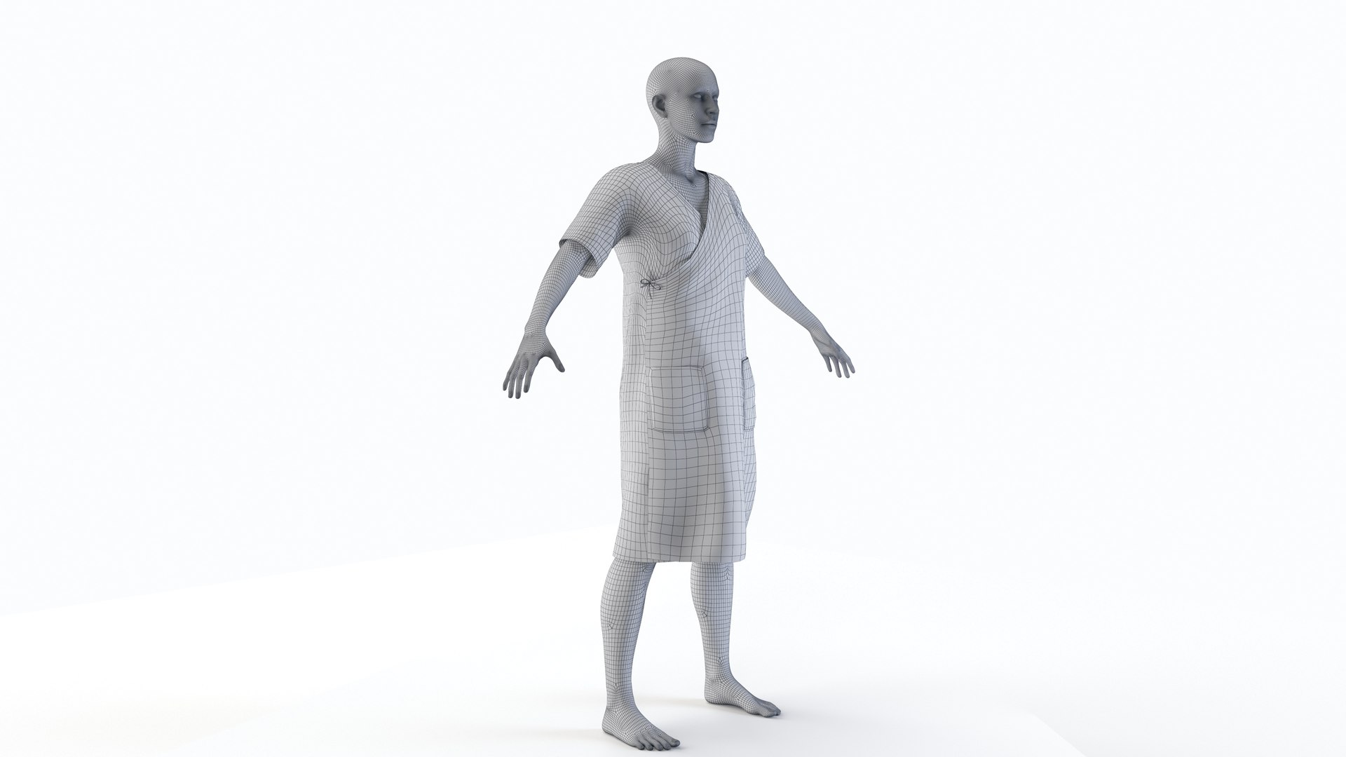 Female Patient Clothing 3D Model - TurboSquid 2169596