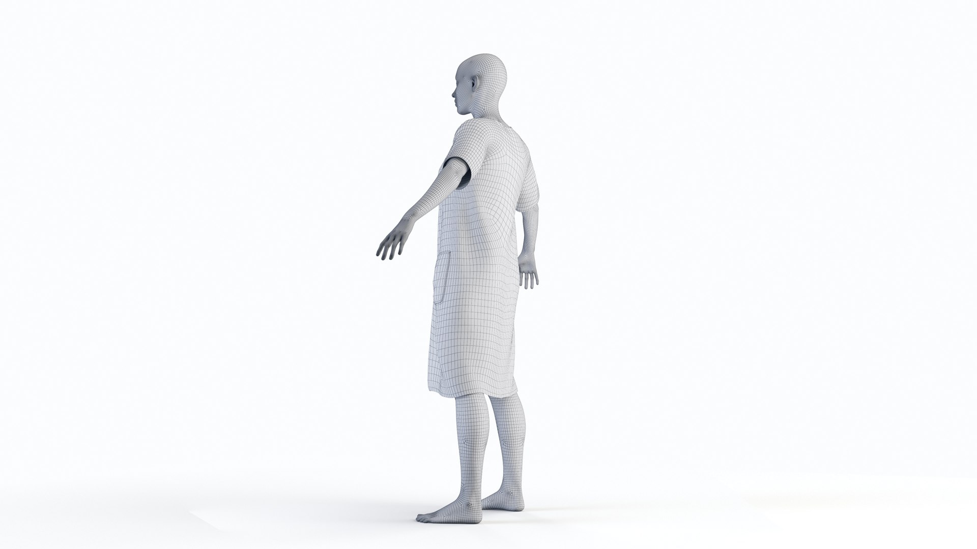 Female Patient Clothing 3D Model - TurboSquid 2169596