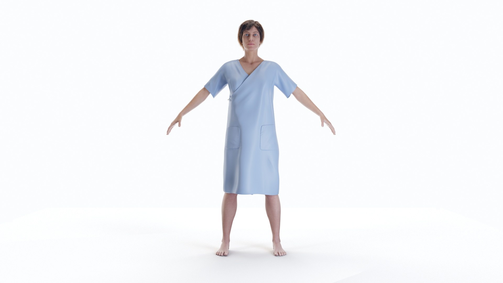Female Patient Clothing 3D Model - TurboSquid 2169596