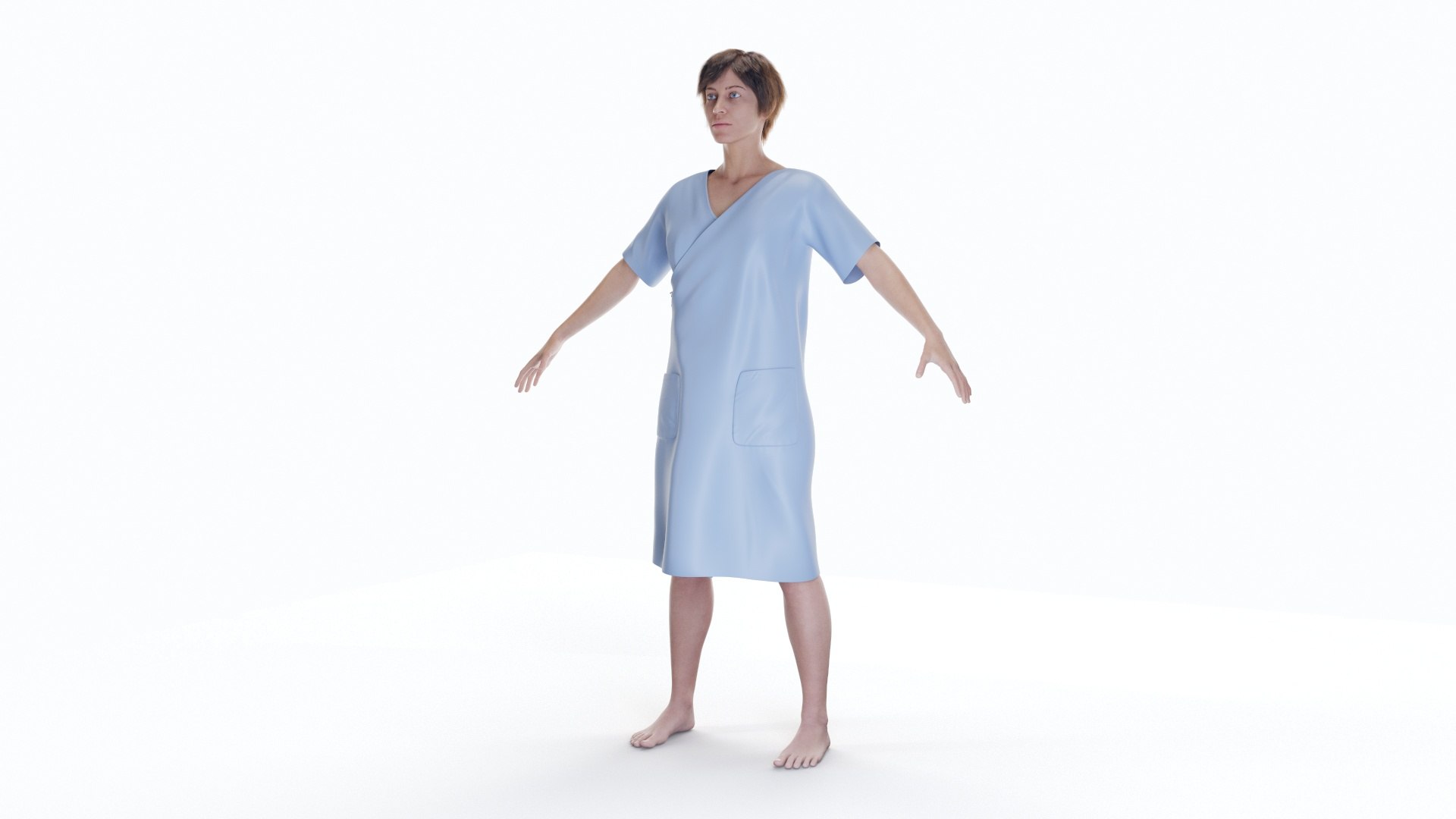 Female Patient Clothing 3D Model - TurboSquid 2169596