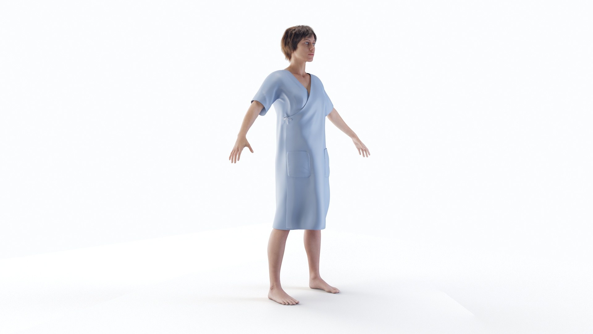 Female Patient Clothing 3D Model - TurboSquid 2169596