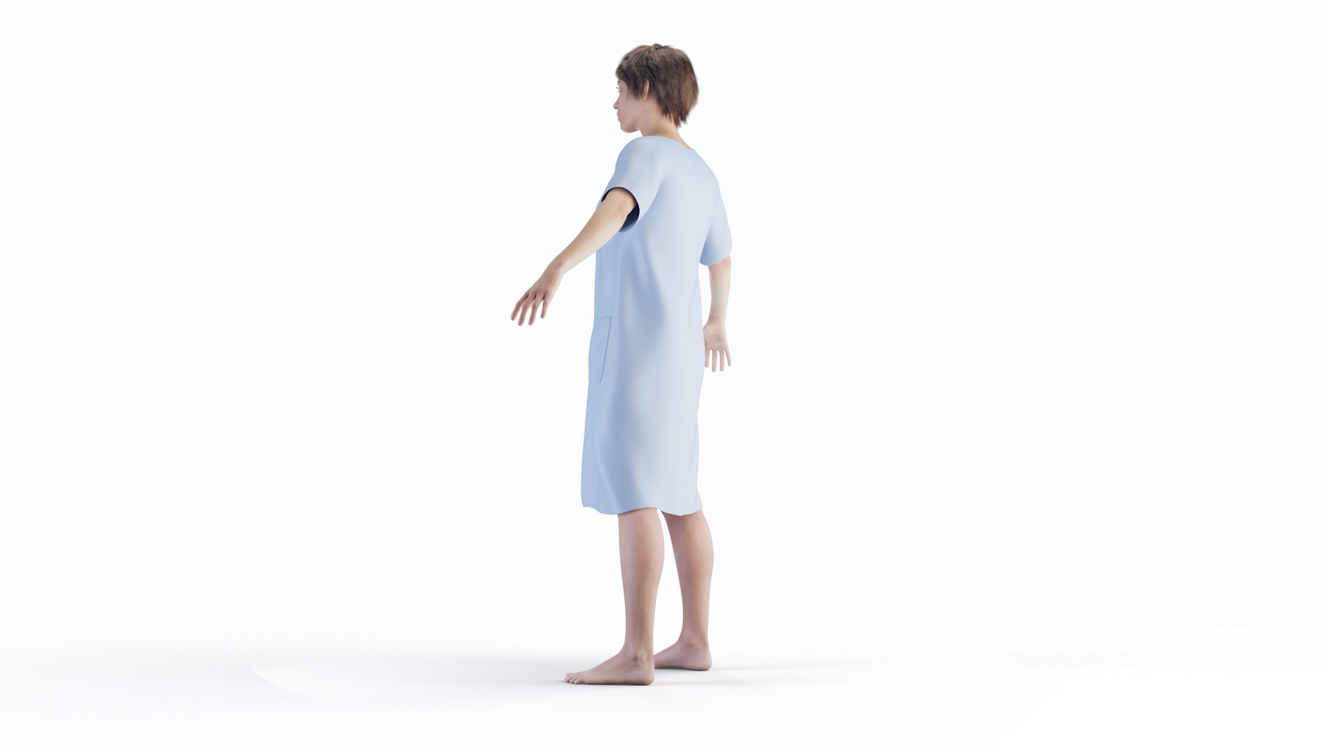 Female Patient Clothing 3D Model - TurboSquid 2169596