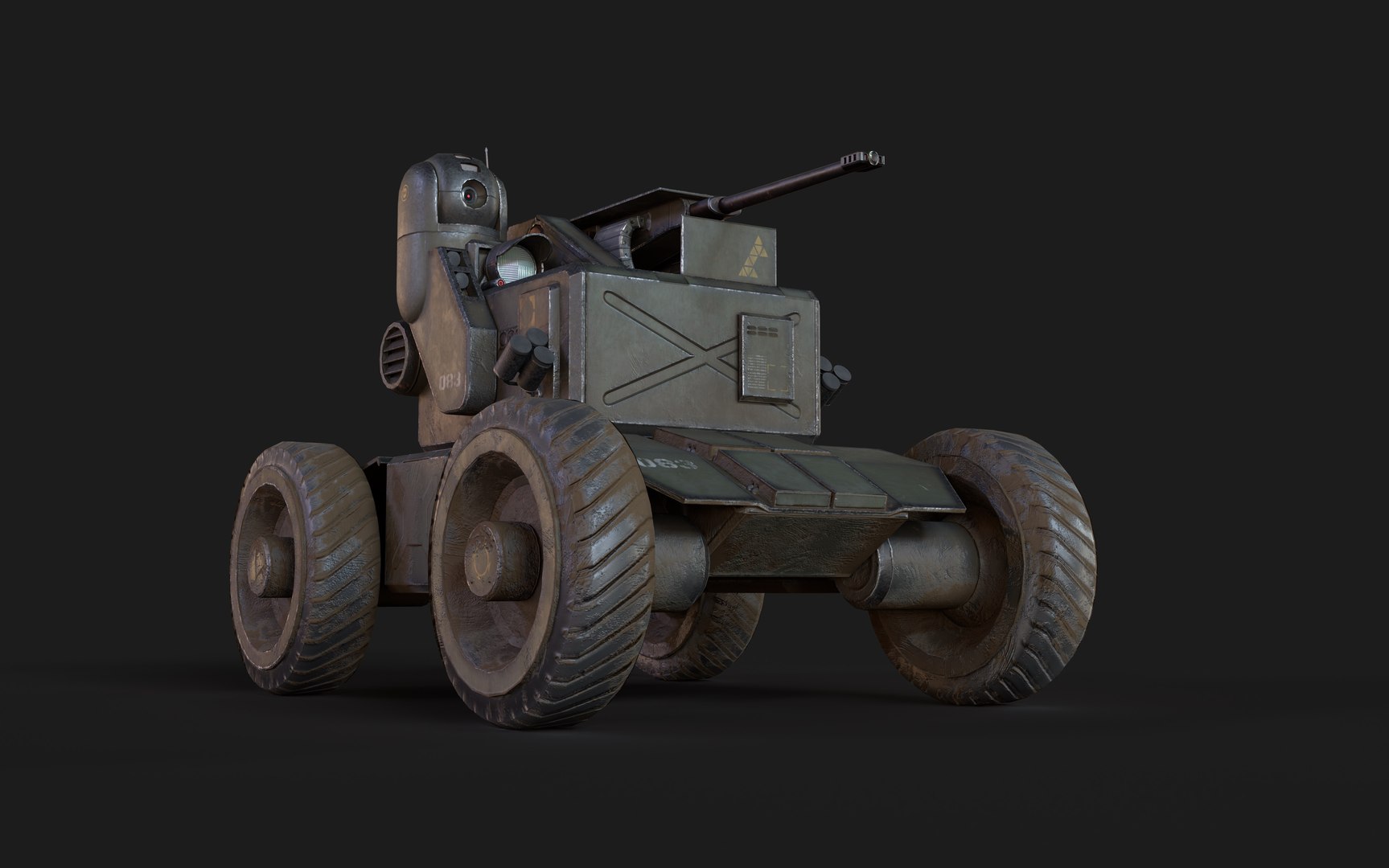 3D Futuristic Wheeled Robotic Vehicle Featuring An Armored Body Model ...