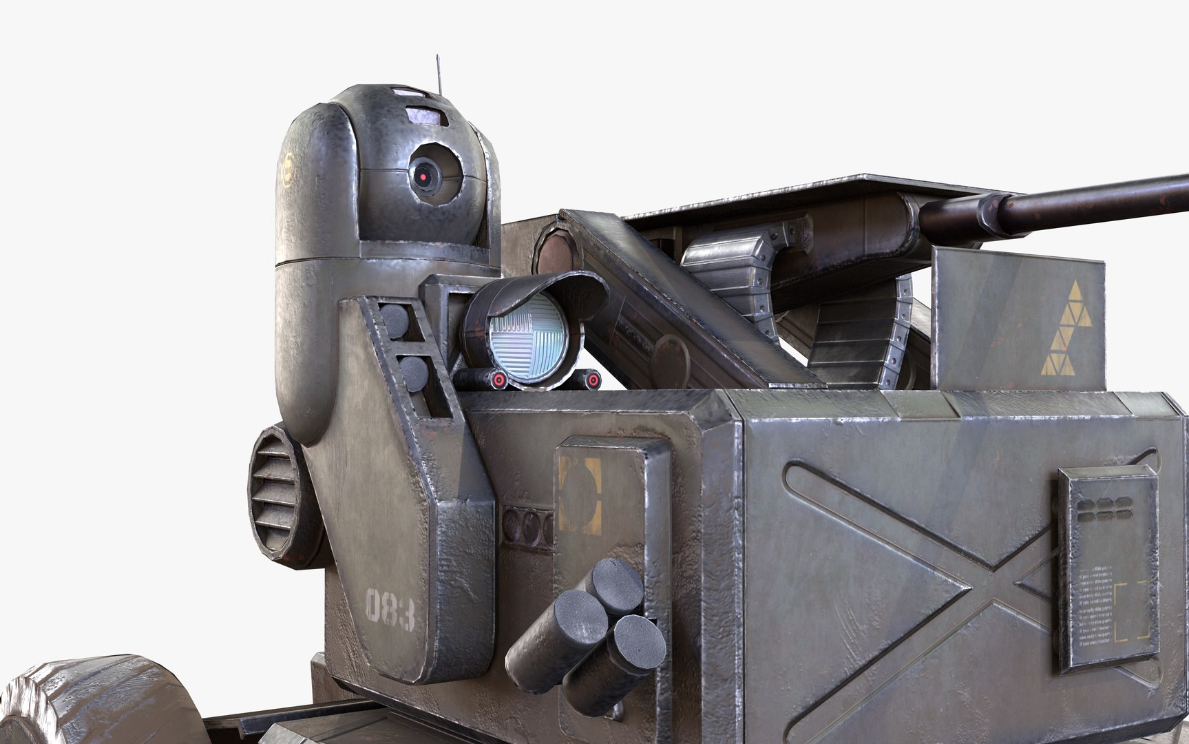 3D Futuristic Wheeled Robotic Vehicle Featuring An Armored Body Model ...