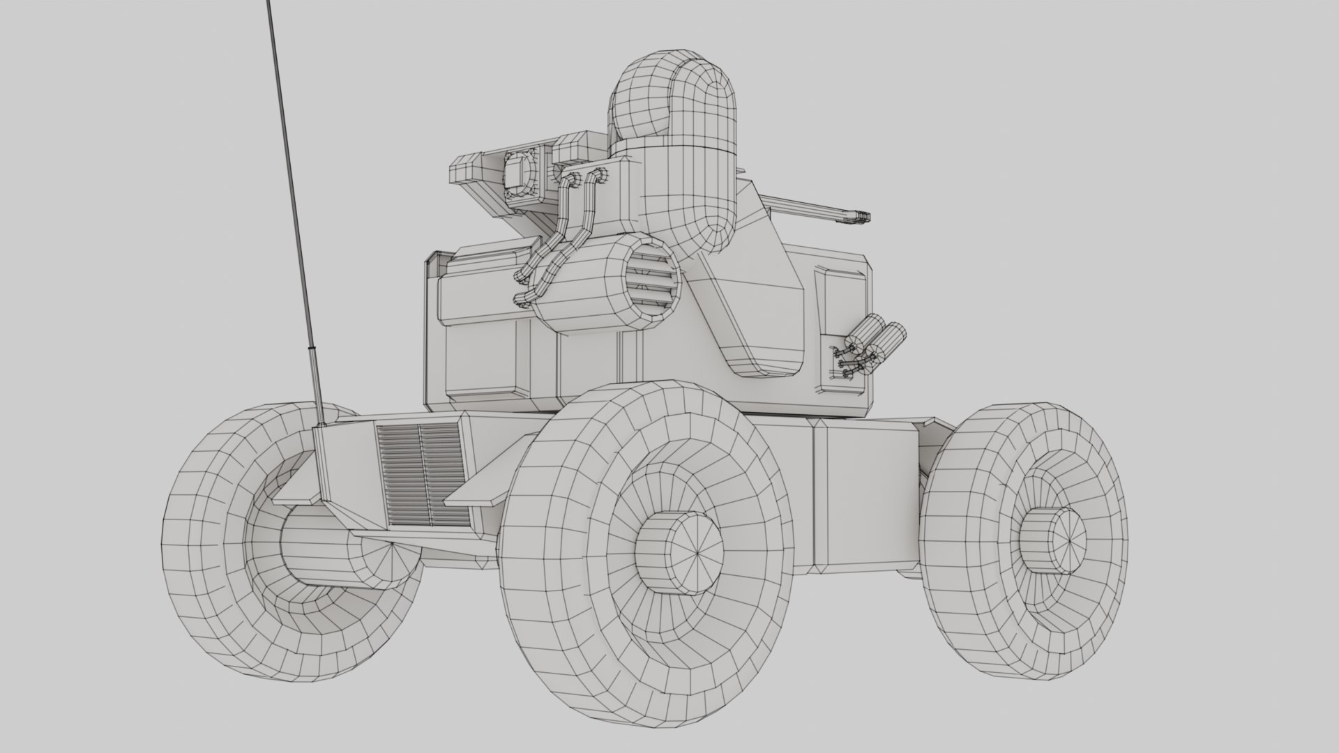 3D Futuristic Wheeled Robotic Vehicle Featuring An Armored Body Model ...