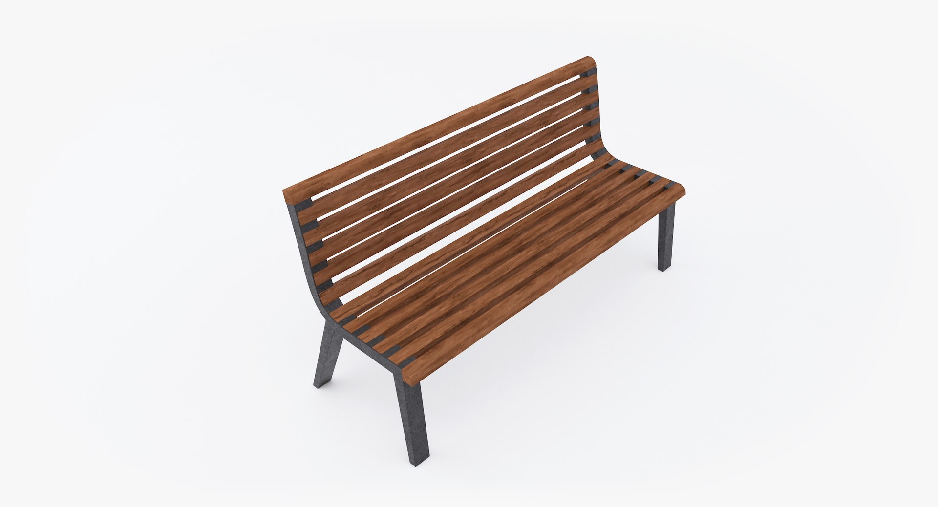 3D Park Bench Model - TurboSquid 1497360