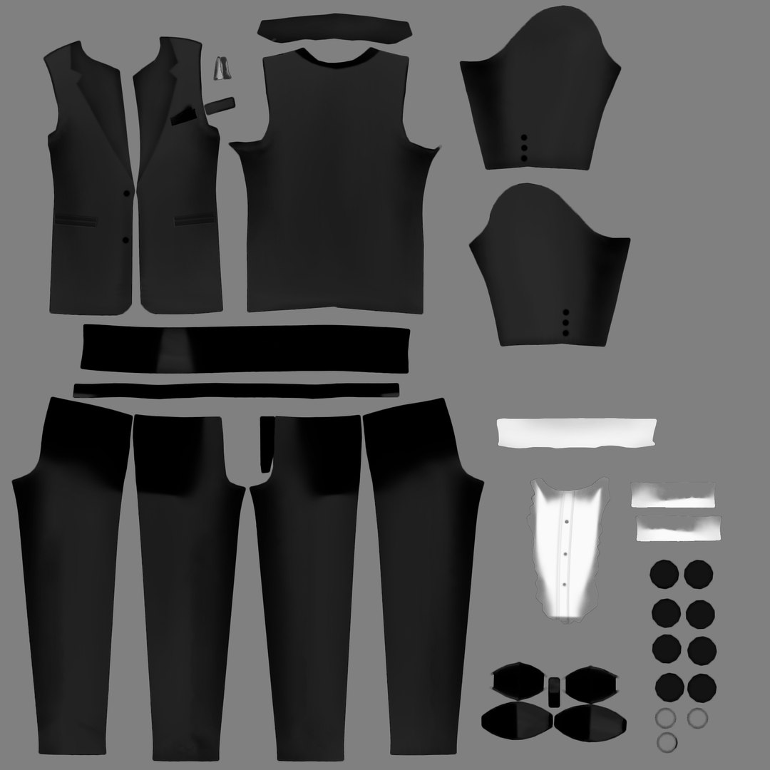 3D Men Tuxedo Suit Model - TurboSquid 1832074