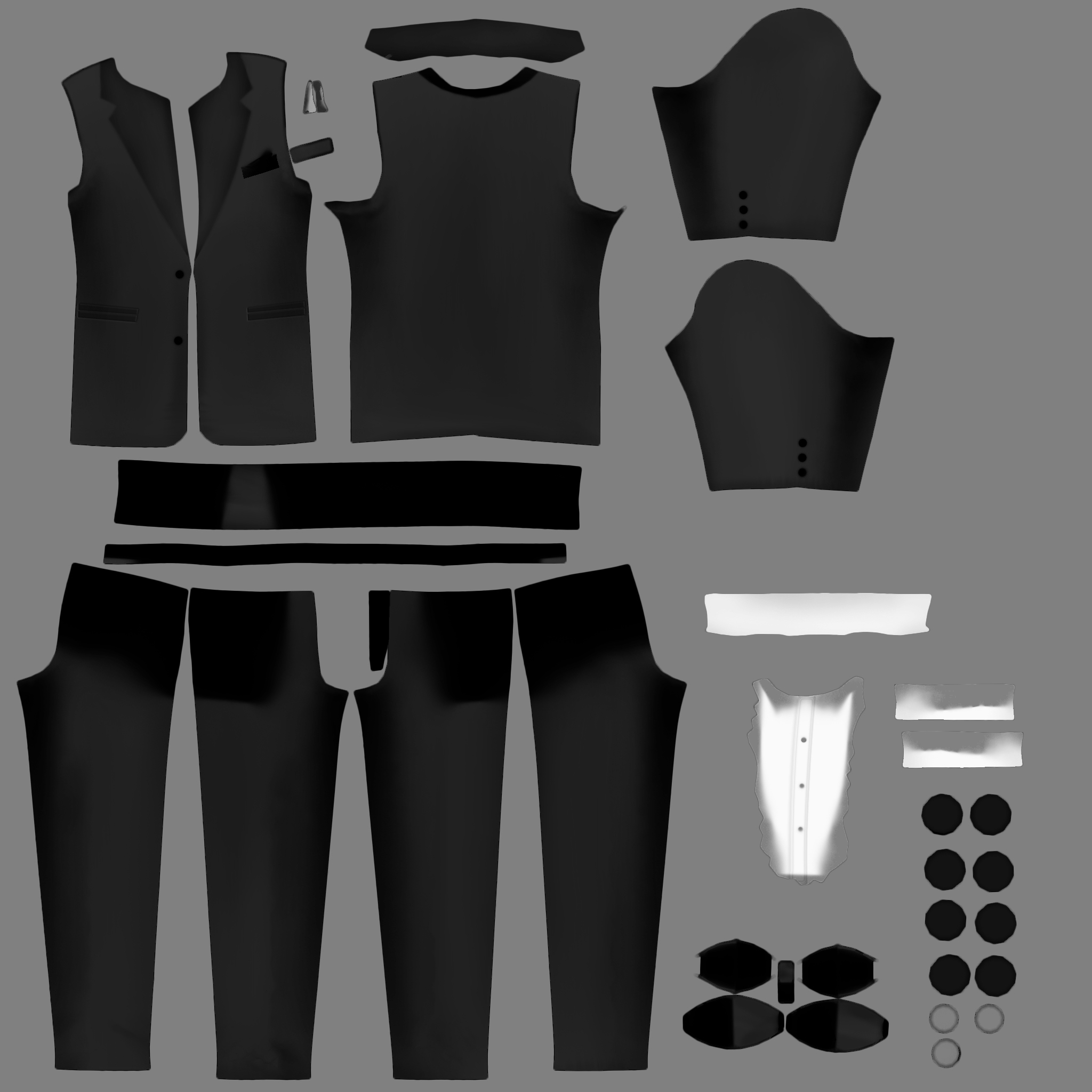 3D Men Tuxedo Suit model - TurboSquid 1832074