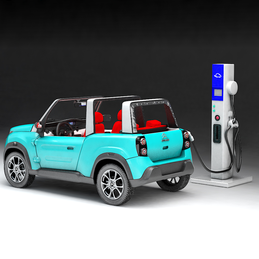 3D e-mehari electric car - TurboSquid 1183630