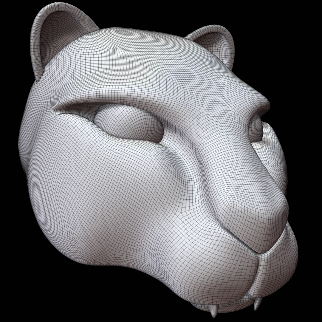 3D Puma Head - TurboSquid 1286604