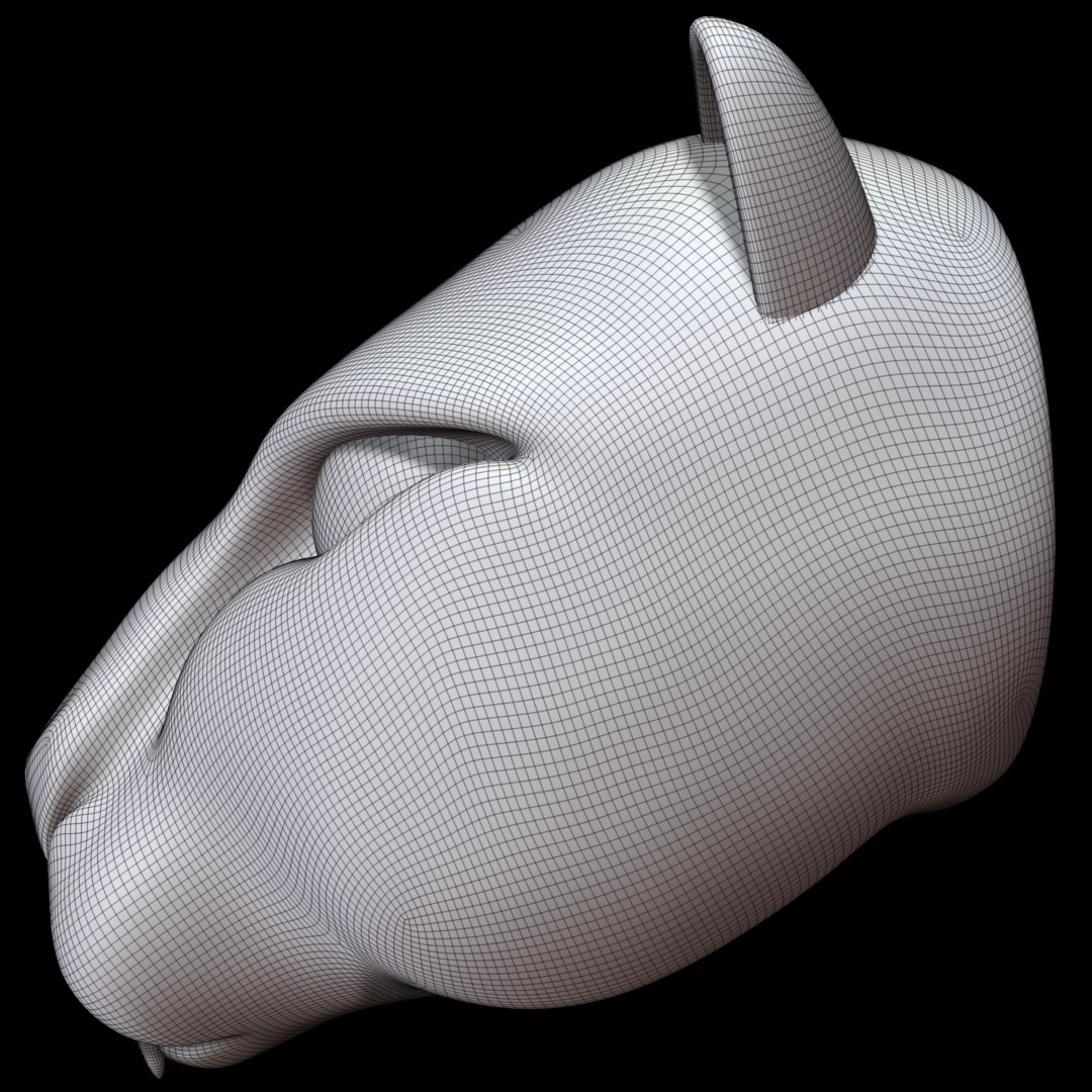 3D Puma Head - TurboSquid 1286604