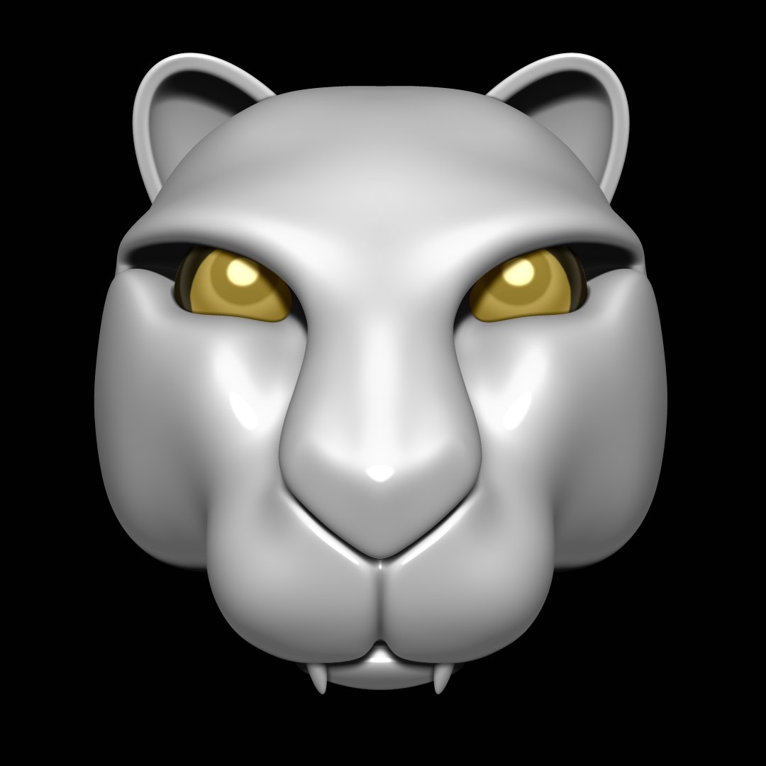 3D Puma Head - TurboSquid 1286604