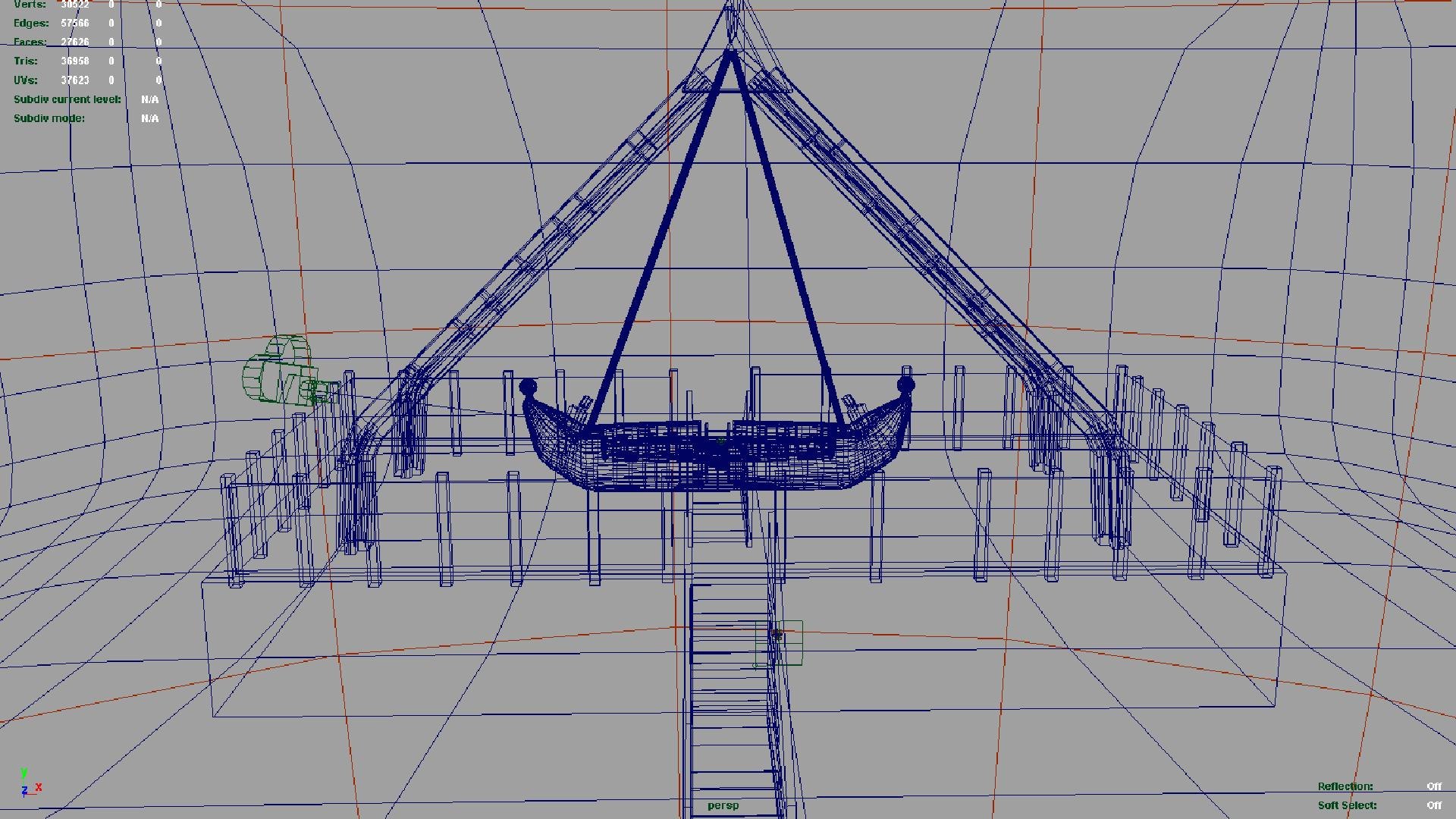 3d Carnival Ride Boat Swing Model