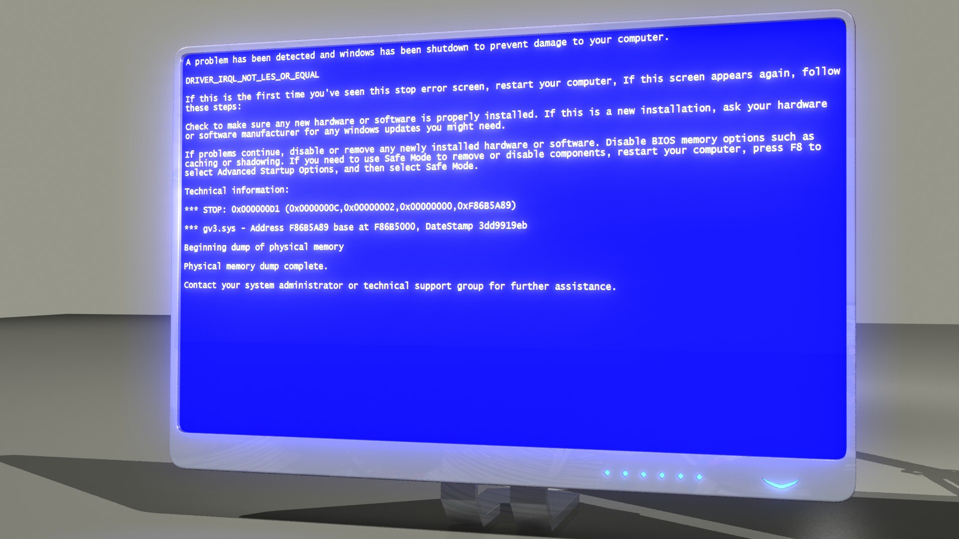 3d Simple Monitor Screen Model