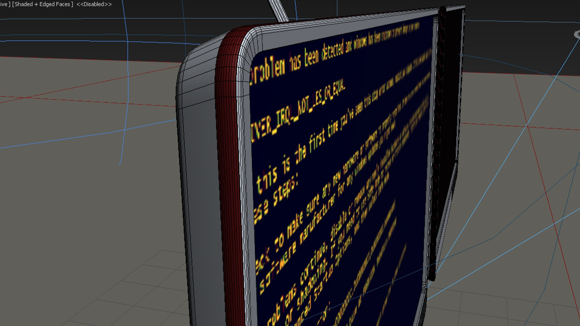 3d Simple Monitor Screen Model