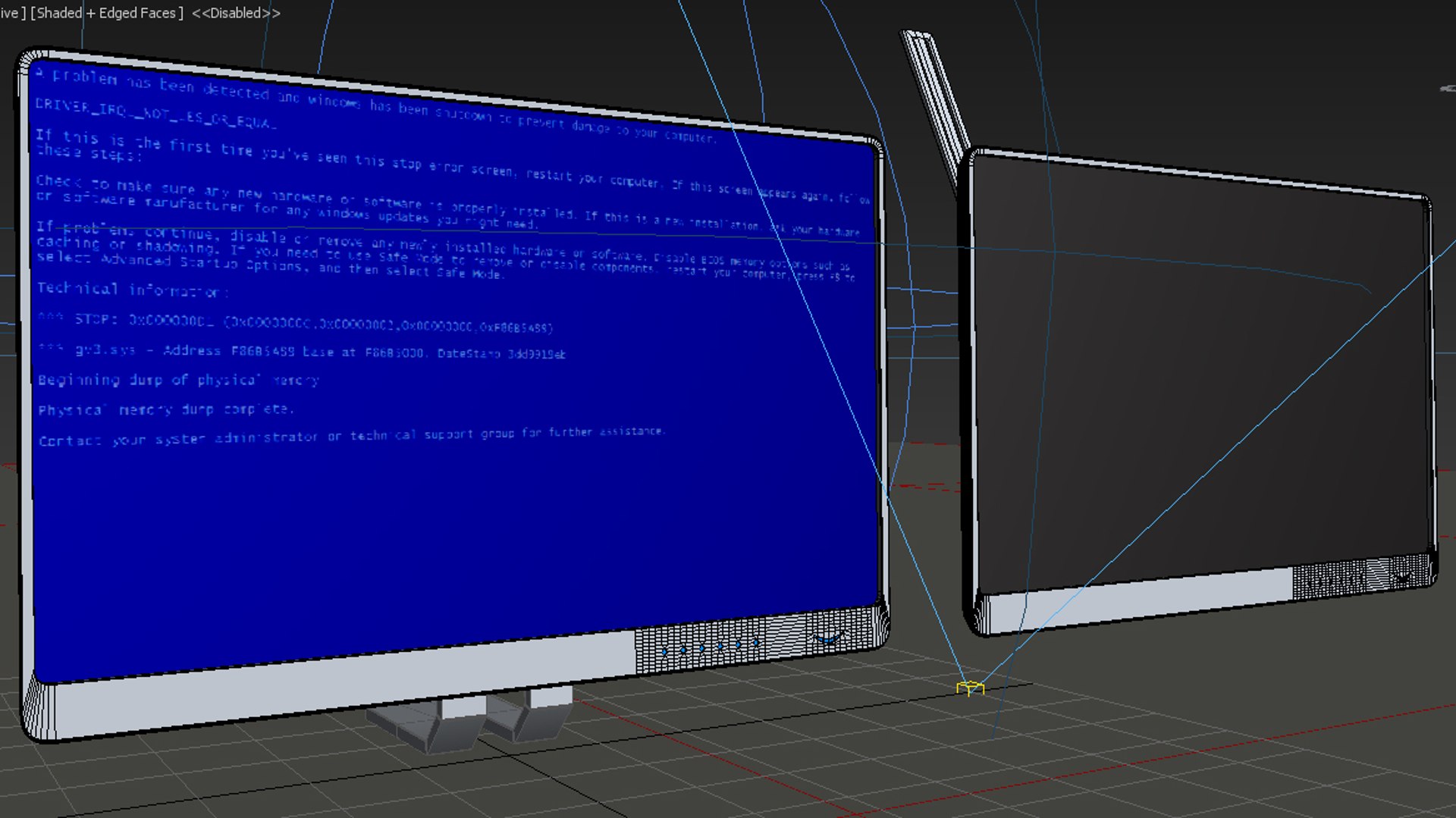 3d Simple Monitor Screen Model