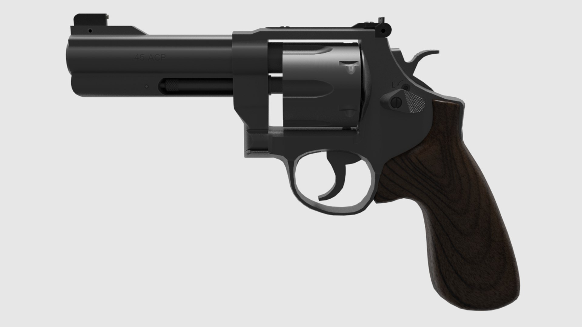 45 Caliber Revolver Model - TurboSquid 1203754