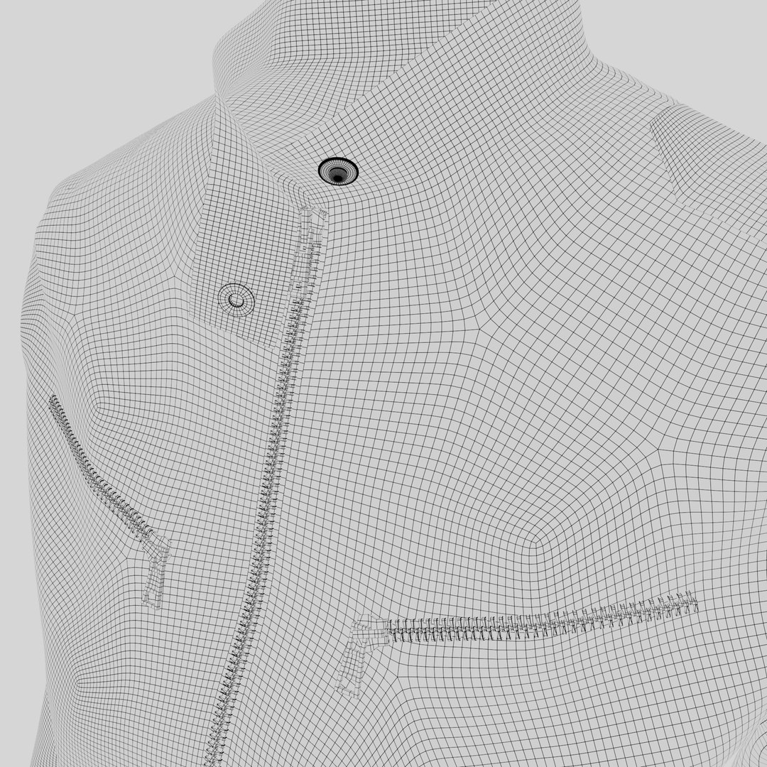 3D Model Womens Denim Jacket With A Zipper - TurboSquid 2210369
