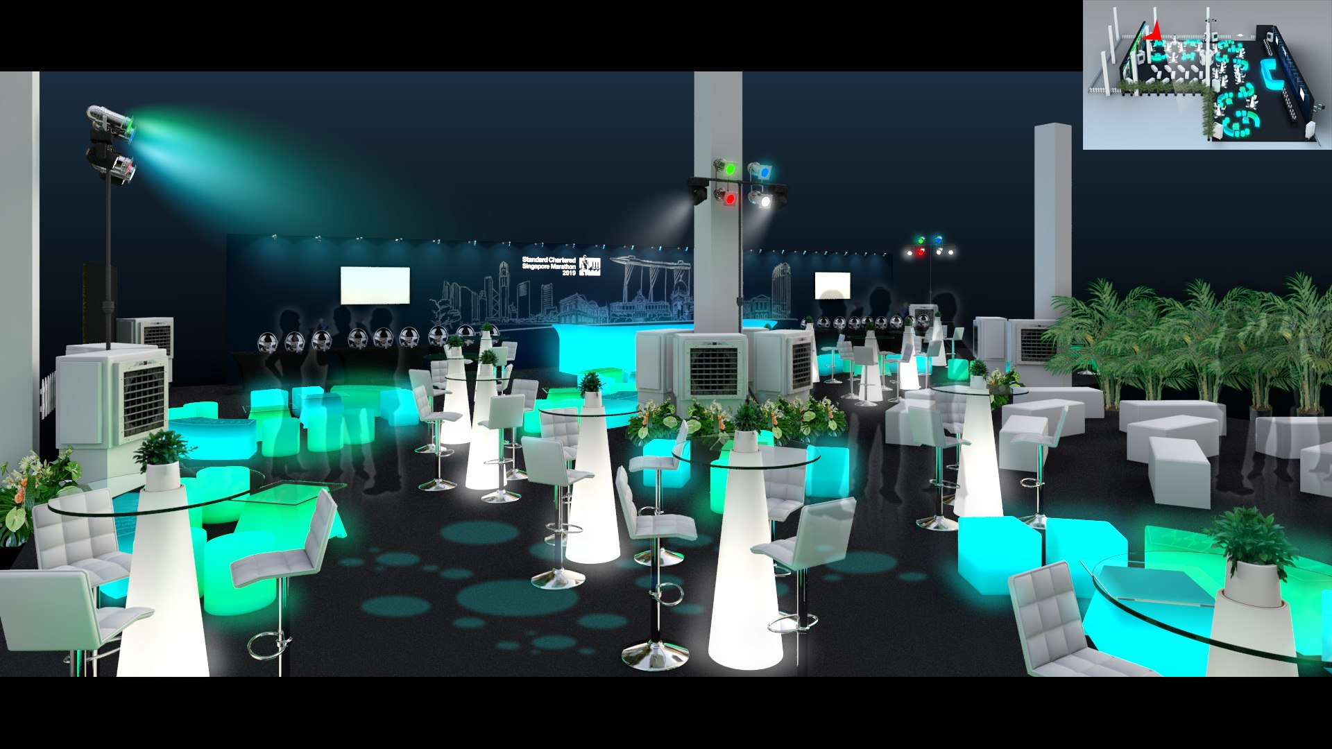 3D Lit Cocktail Set Model - TurboSquid 2219933