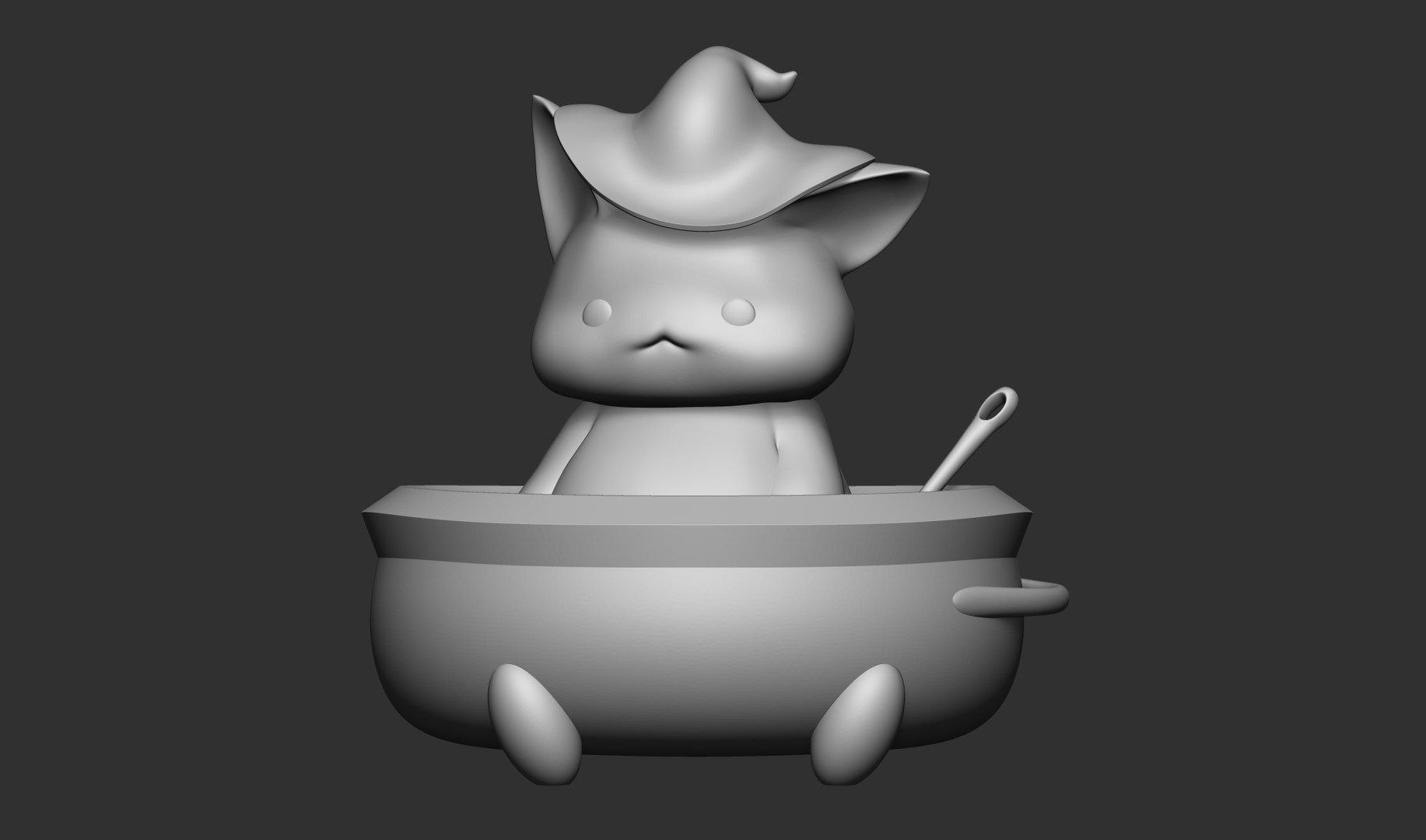 A Stylized Potted Cat STL Model 3D - TurboSquid 2409725